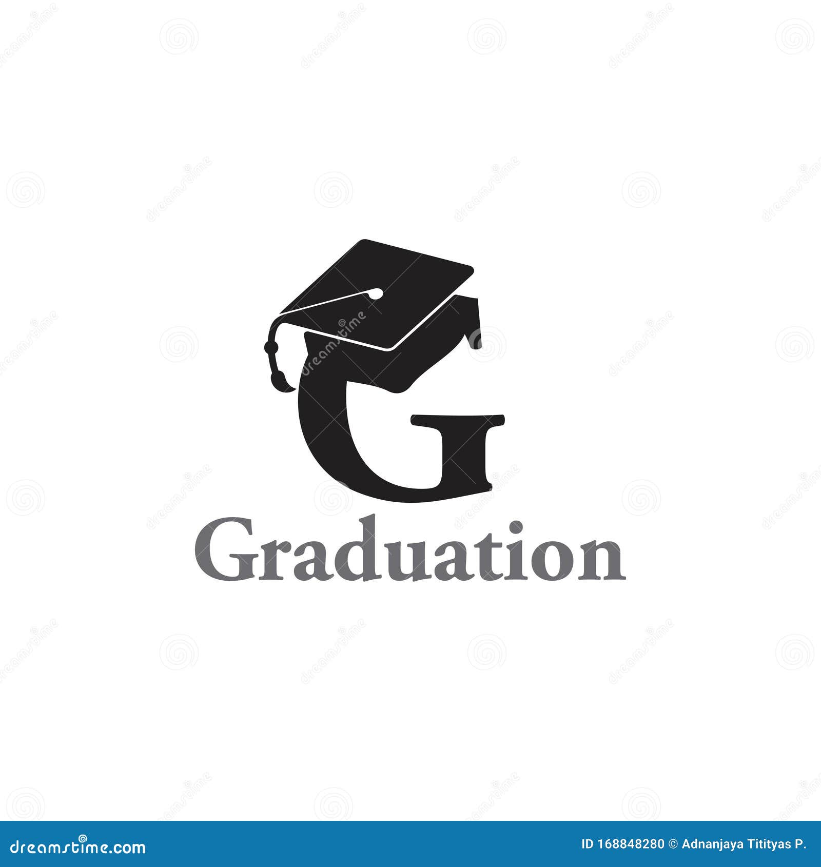 Letter G Graduation Hat Logo Vector Stock Vector - Illustration of ...