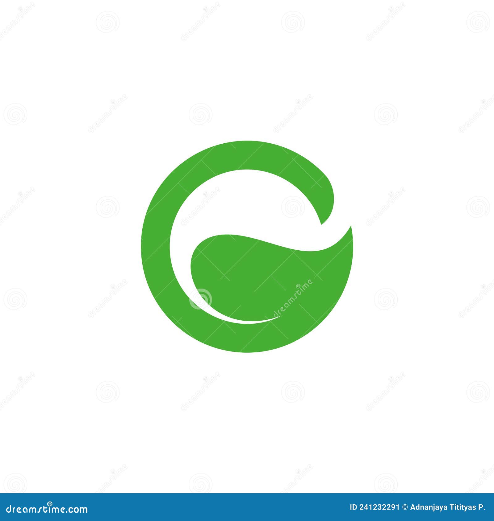 Letter G Green Leaf Circle Motion Logo Vector Stock Vector ...