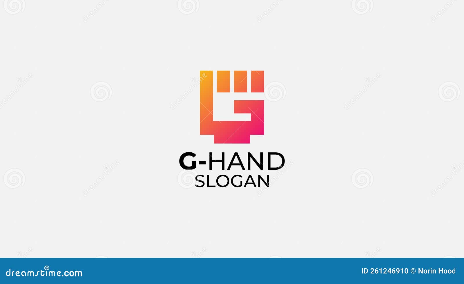 Letter G Hand Fist Symbol Logo Design Vector Stock Vector ...