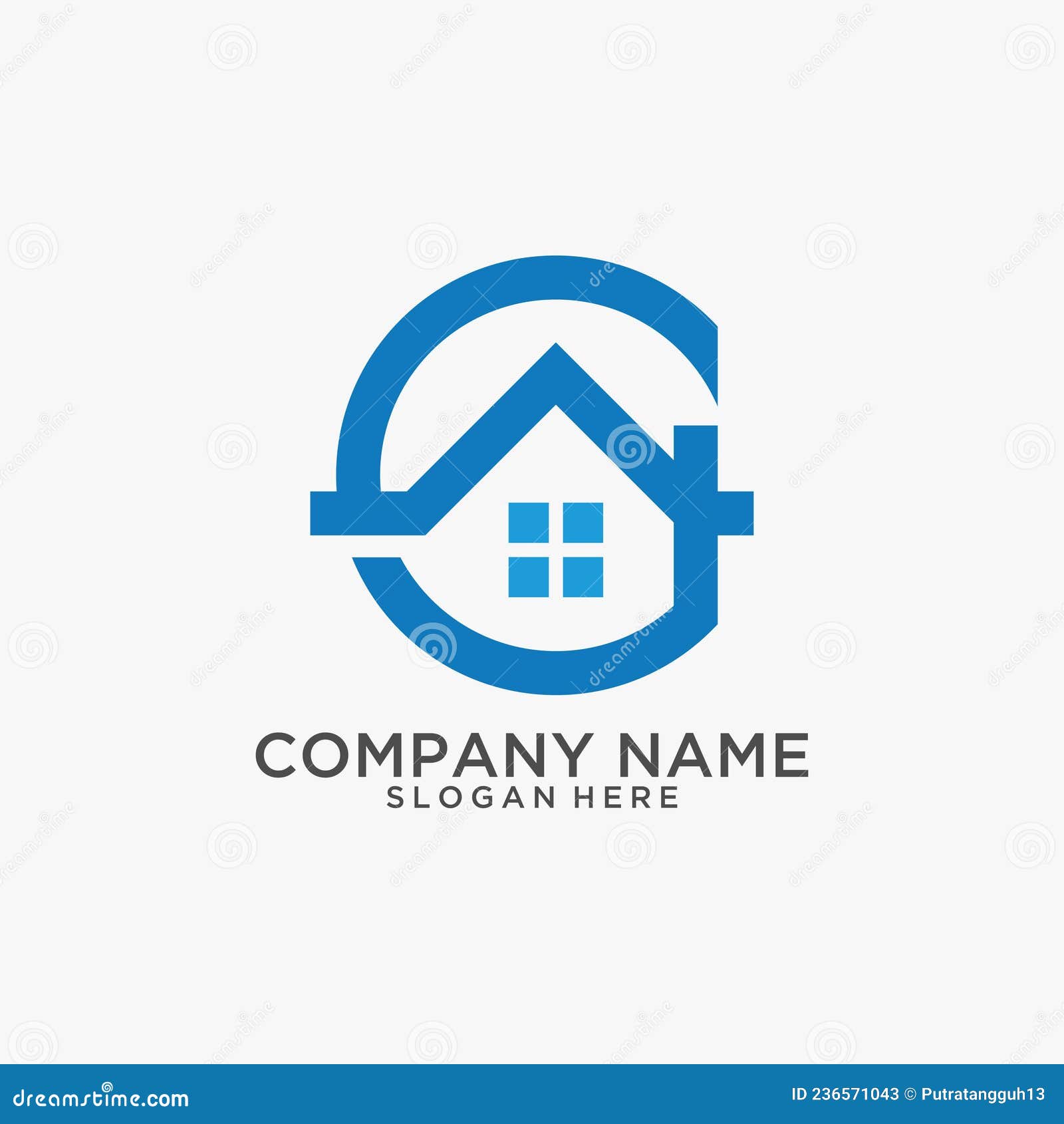 Letter G home logo design stock vector. Illustration of exterior ...