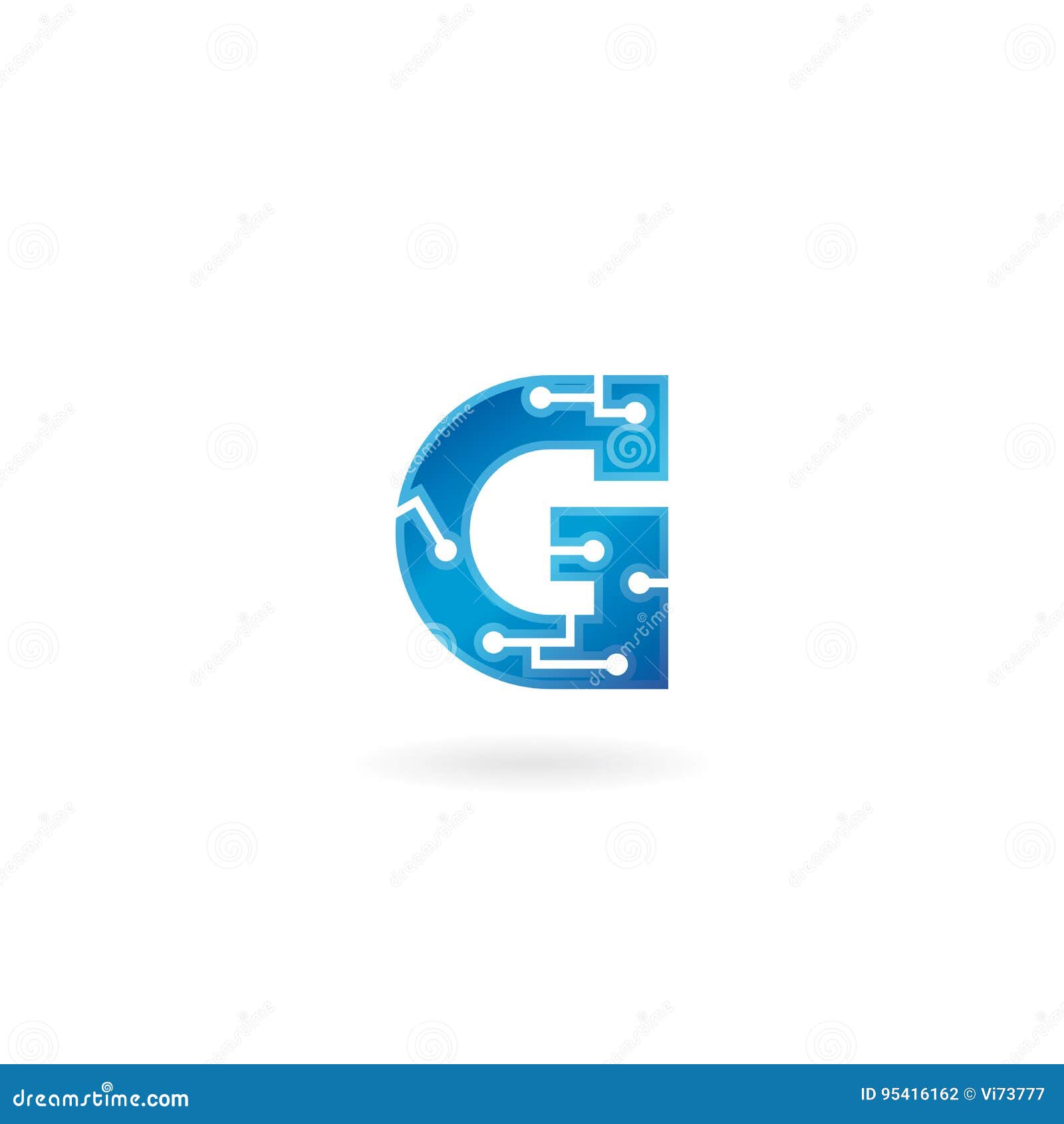 Letter G Icon. Technology Smart Logo, Computer and Data Related ...