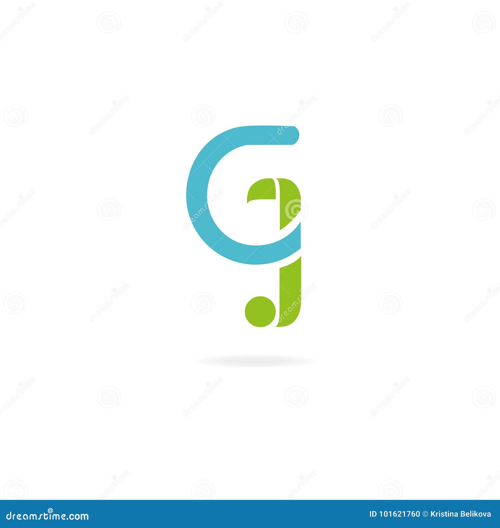 Letter G, J Logo Design Template Elements Stock Vector - Illustration ...