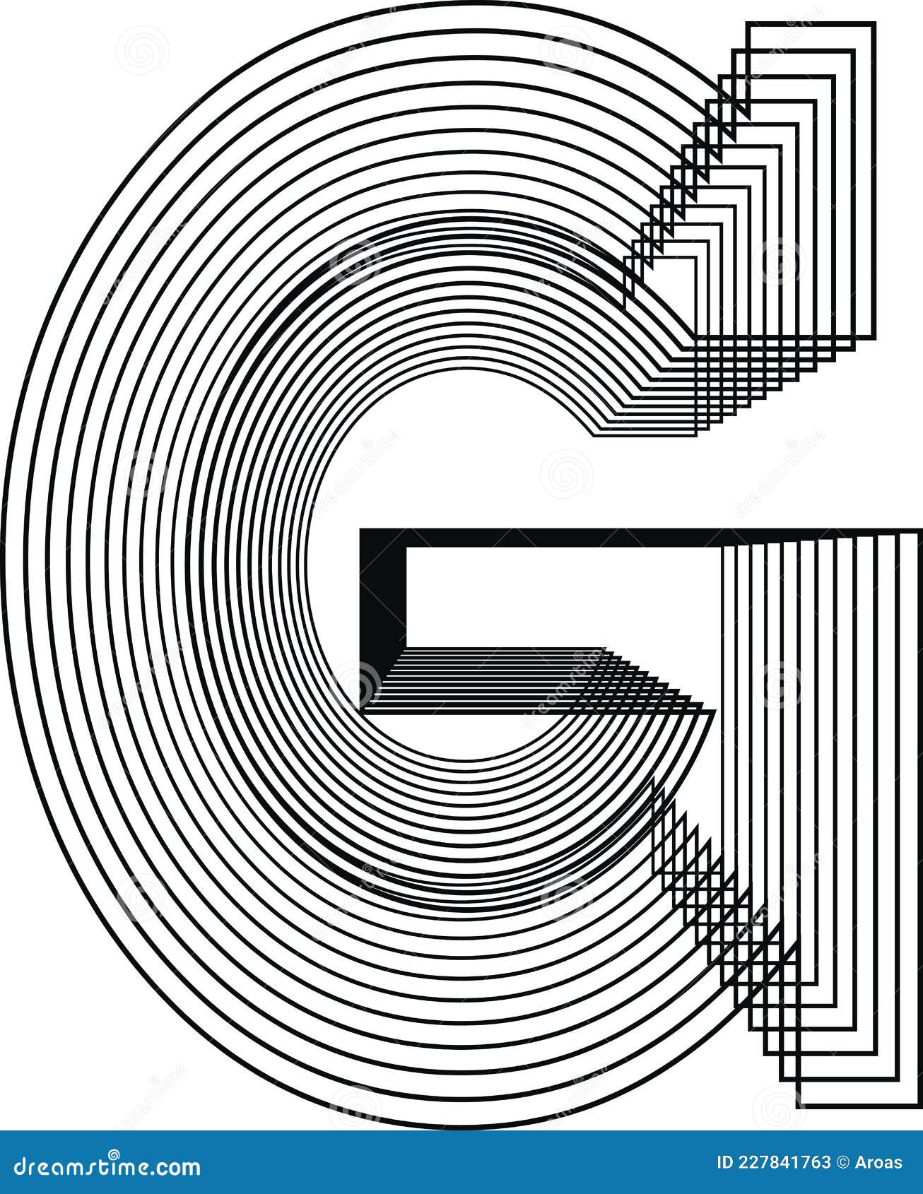 Letter G Line Logo Icon Design Stock Vector - Illustration of symbol ...