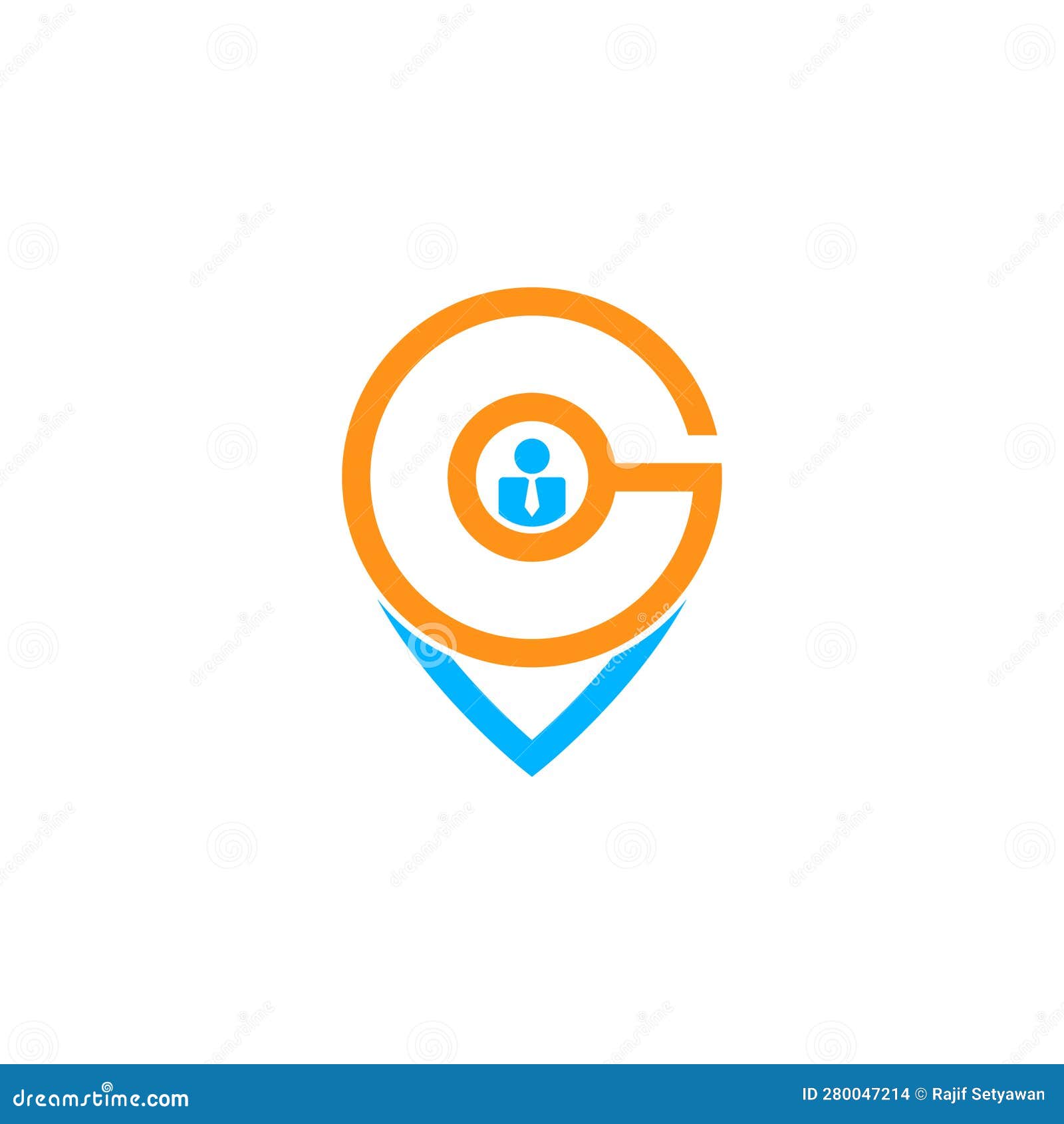 Letter G + Location + Magnifying Glass + Employee Stock Vector ...