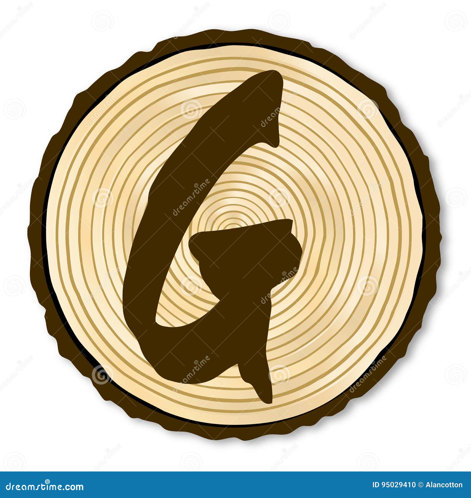 Letter G Log End stock vector. Illustration of letter - 95029410