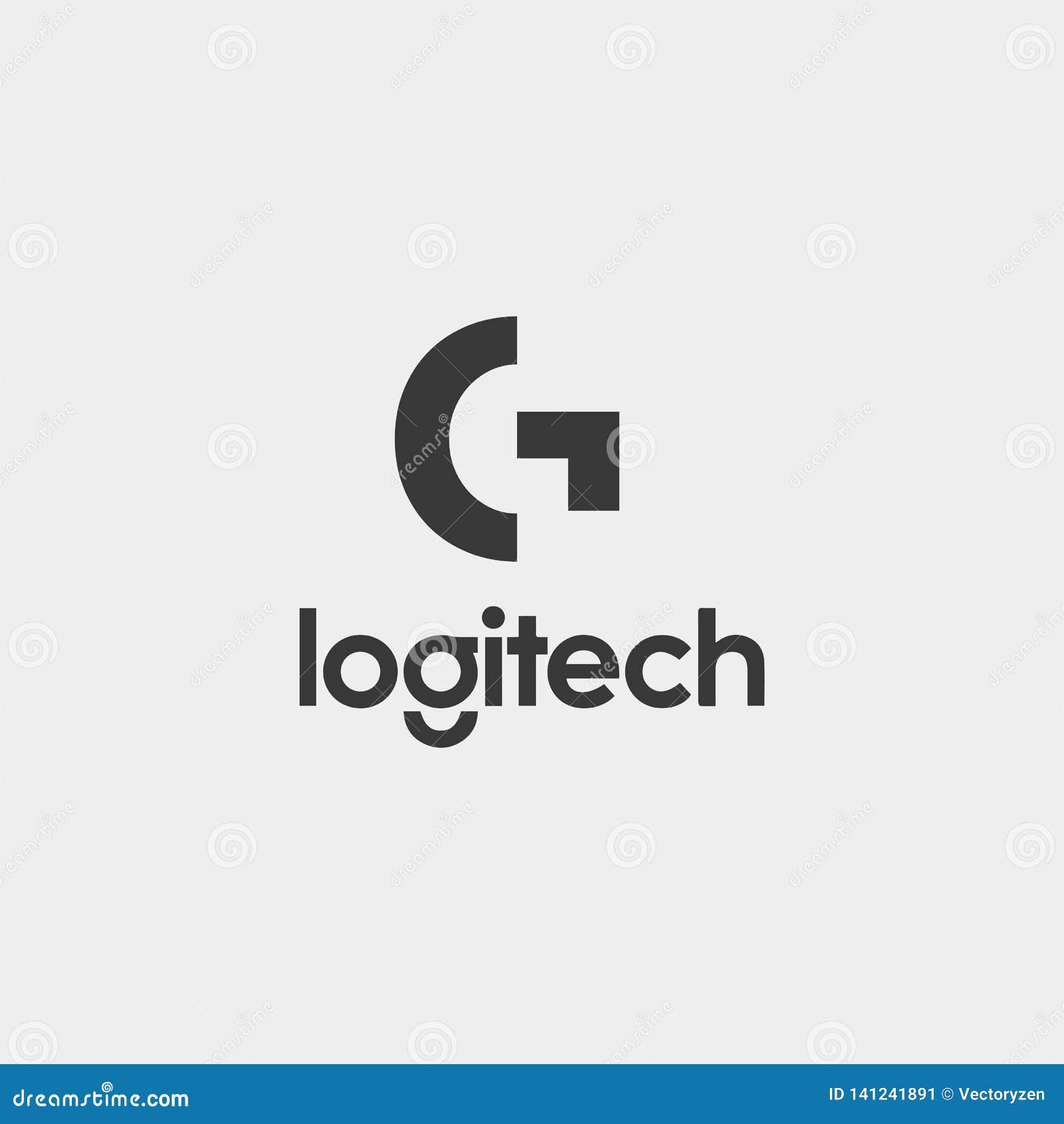 Letter G Logitech Logo Design Vector Illustration Stock Vector ...