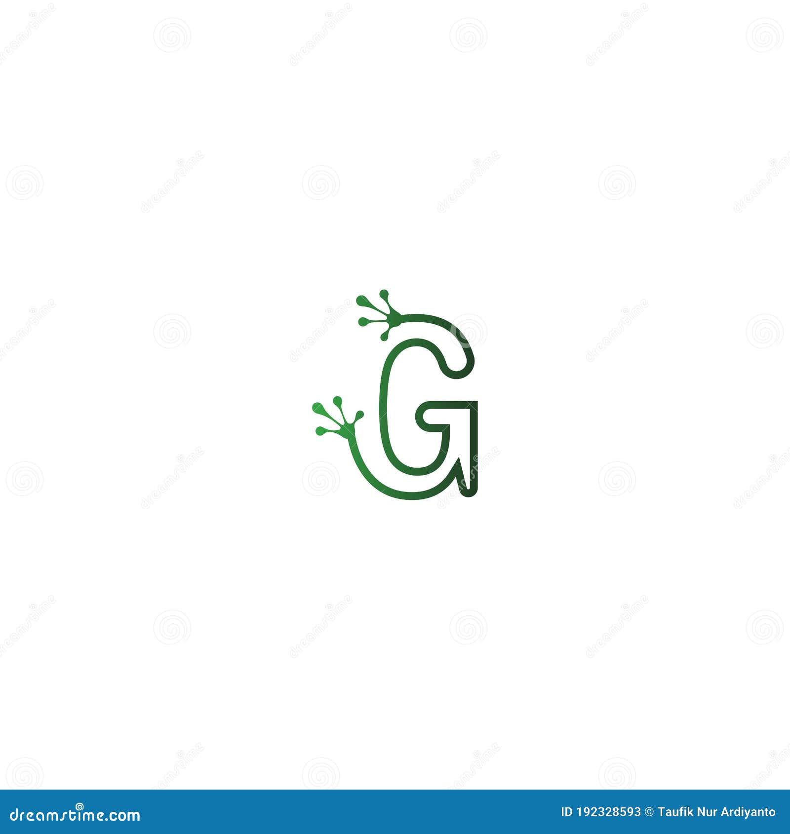 Letter G Logo Design Frog Footprints Concept Stock Vector ...