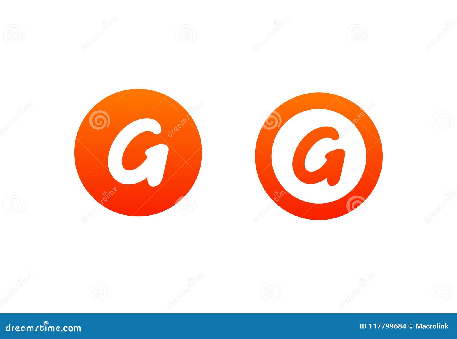 Letter G Logo Design in Orange Color Stock Vector - Illustration of ...
