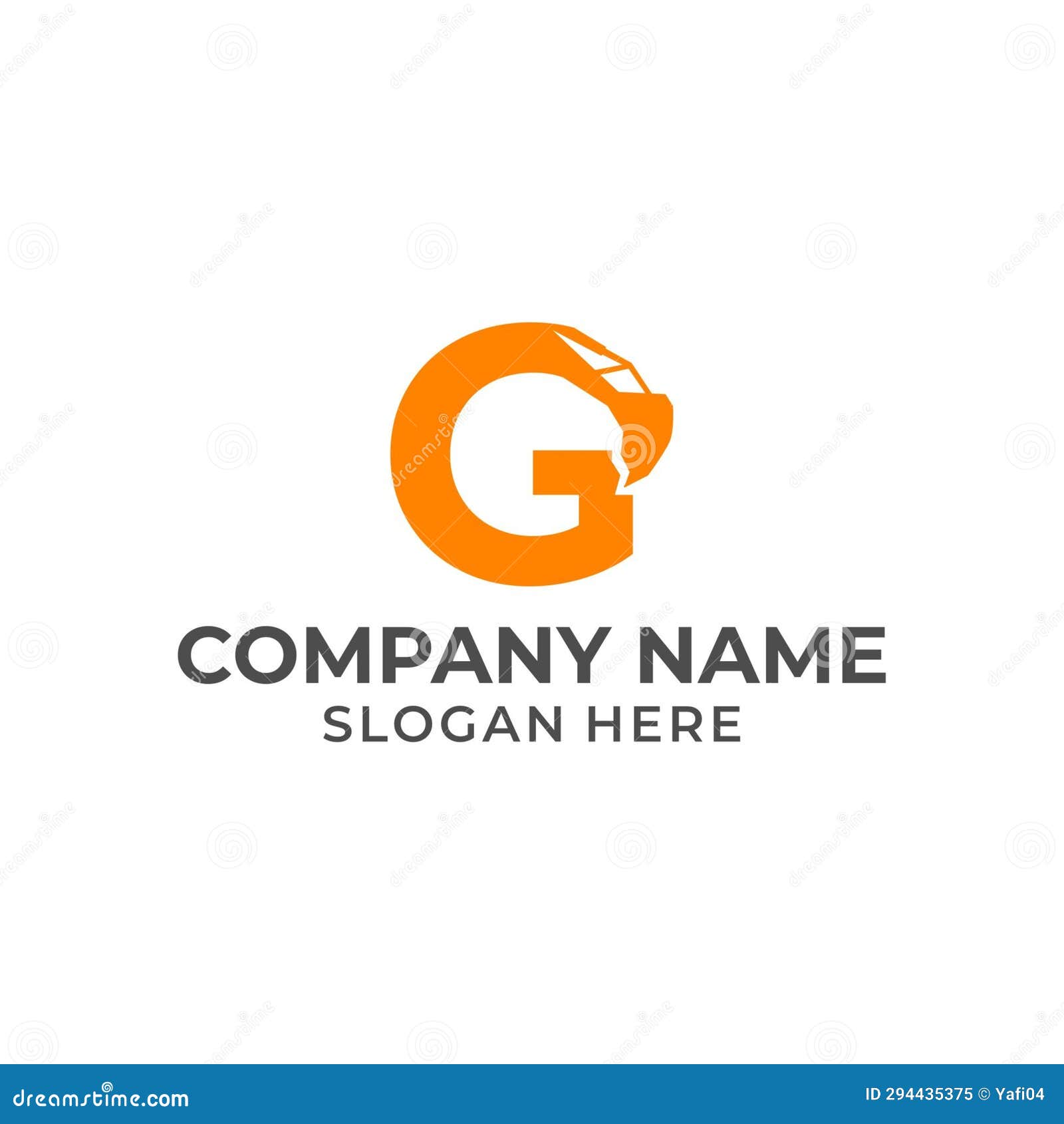 Letter G Logo with Excavator Arm. G Excavator Logo Template, Hydraulic ...