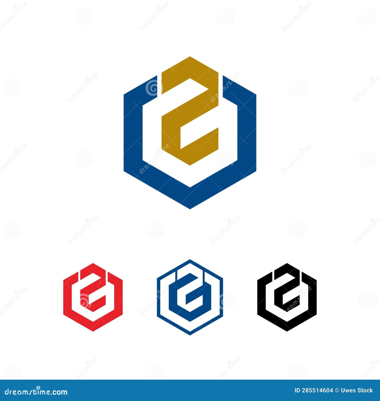 Letter G2 Logo. Hexagon Logo Design. Logo Initials Hexagon Shape Stock ...