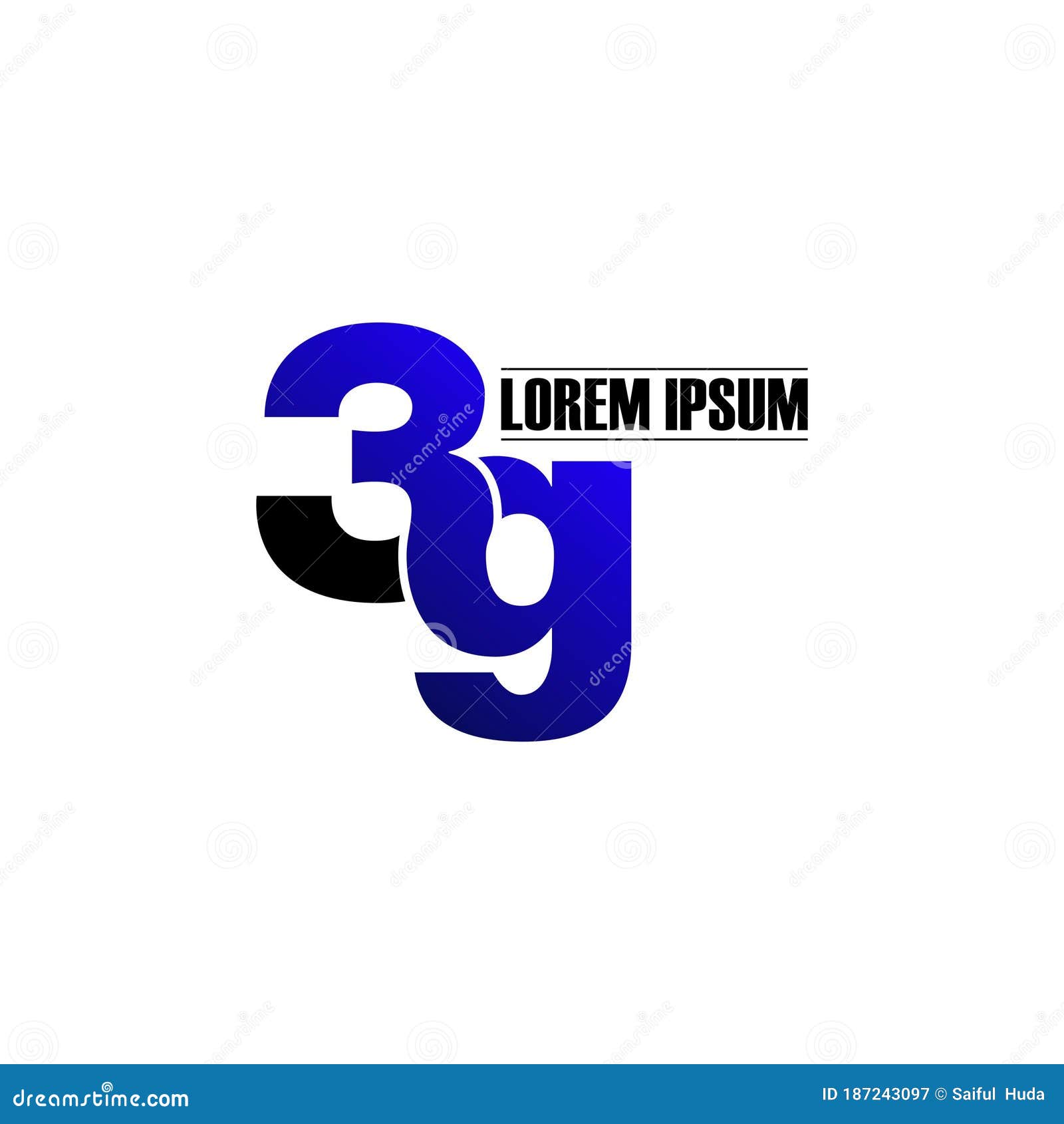 Letter 3G Monogram Logo Icon Design Vector. Stock Vector - Illustration ...