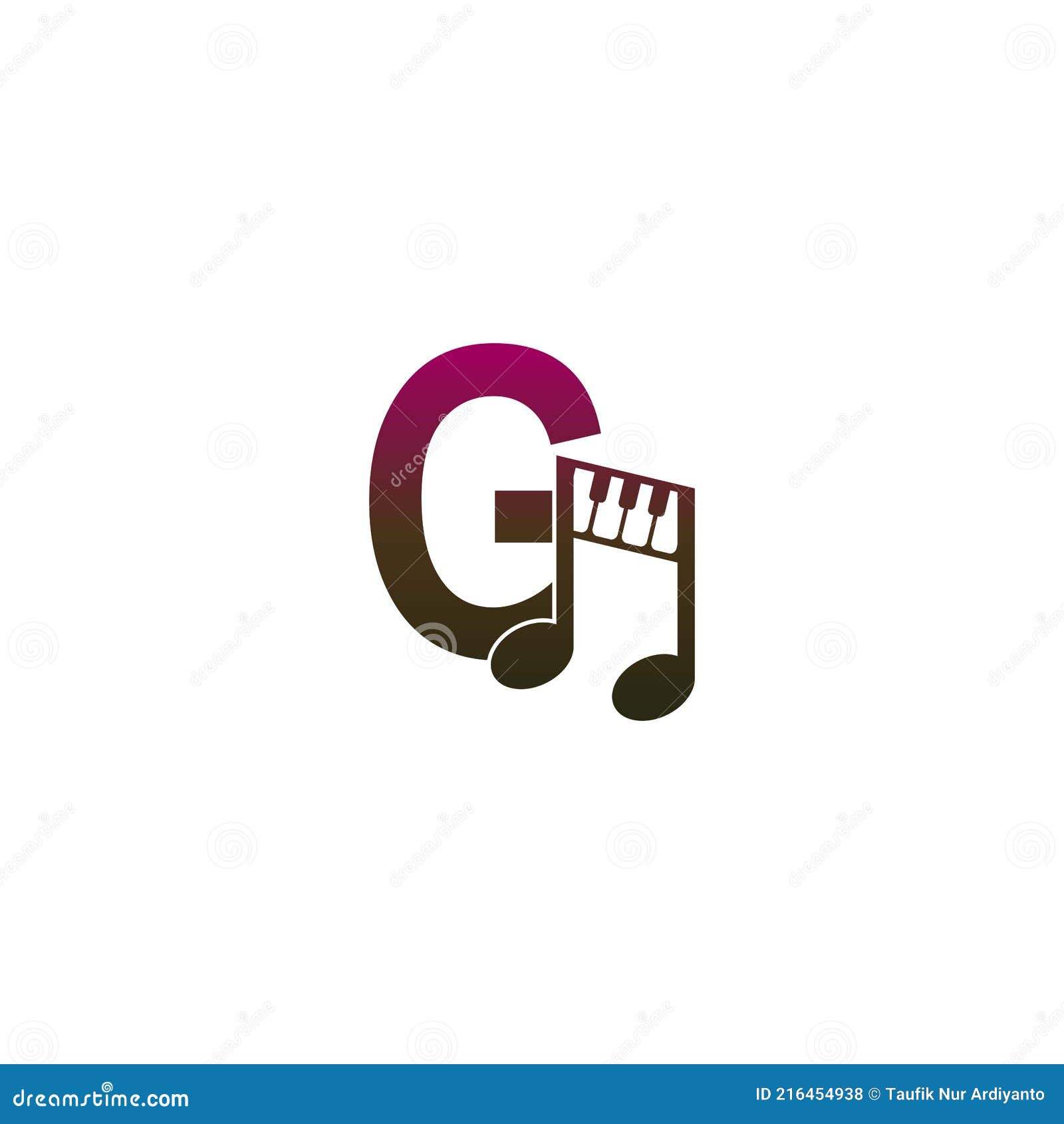 Letter G Logo Icon with Musical Note Design Symbol Template Stock ...