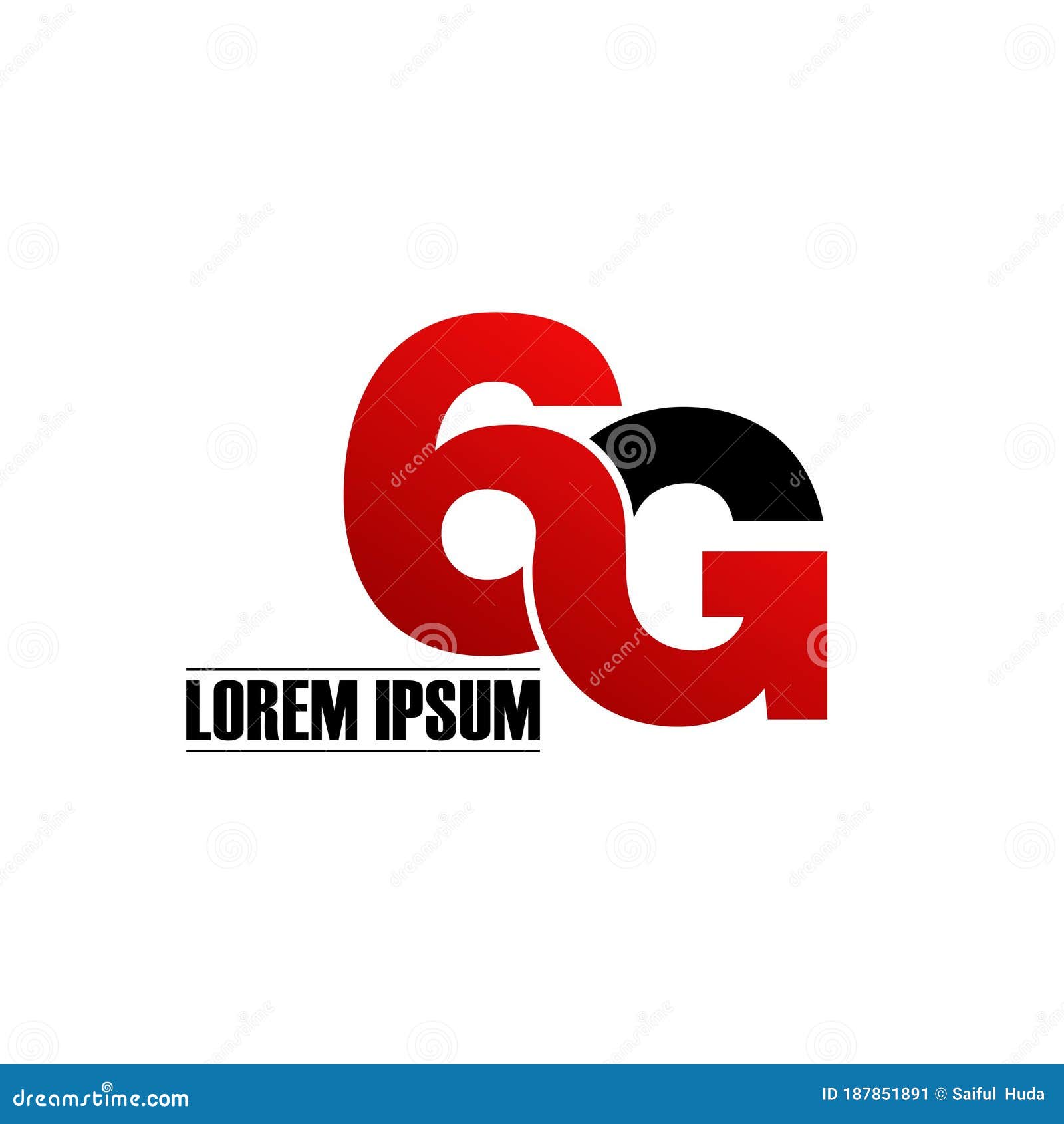 Letter 6G Monogram Logo Icon Design Vector. Stock Vector - Illustration ...