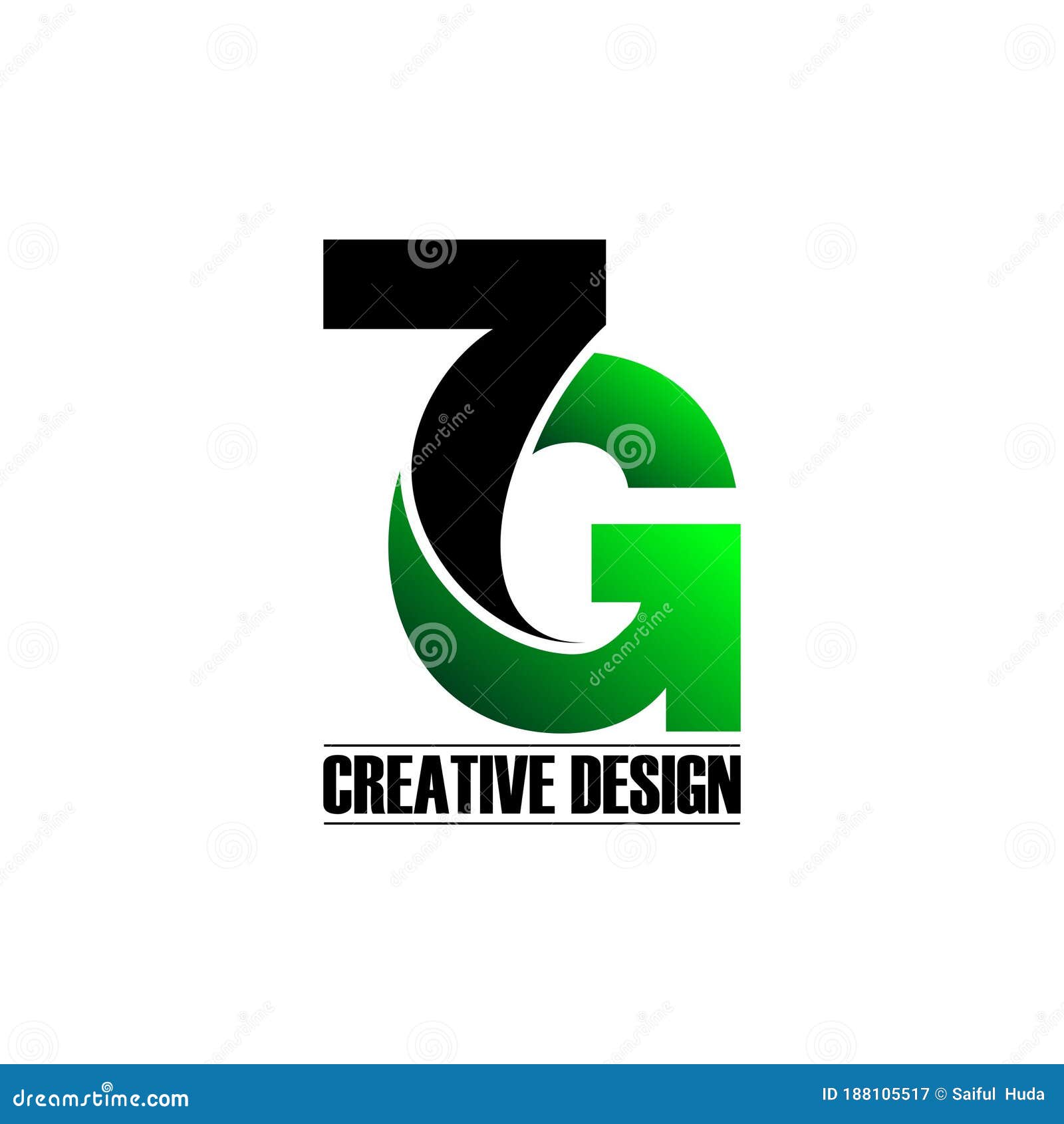 Letter 7G Monogram Logo Icon Design Vector. Stock Vector - Illustration ...