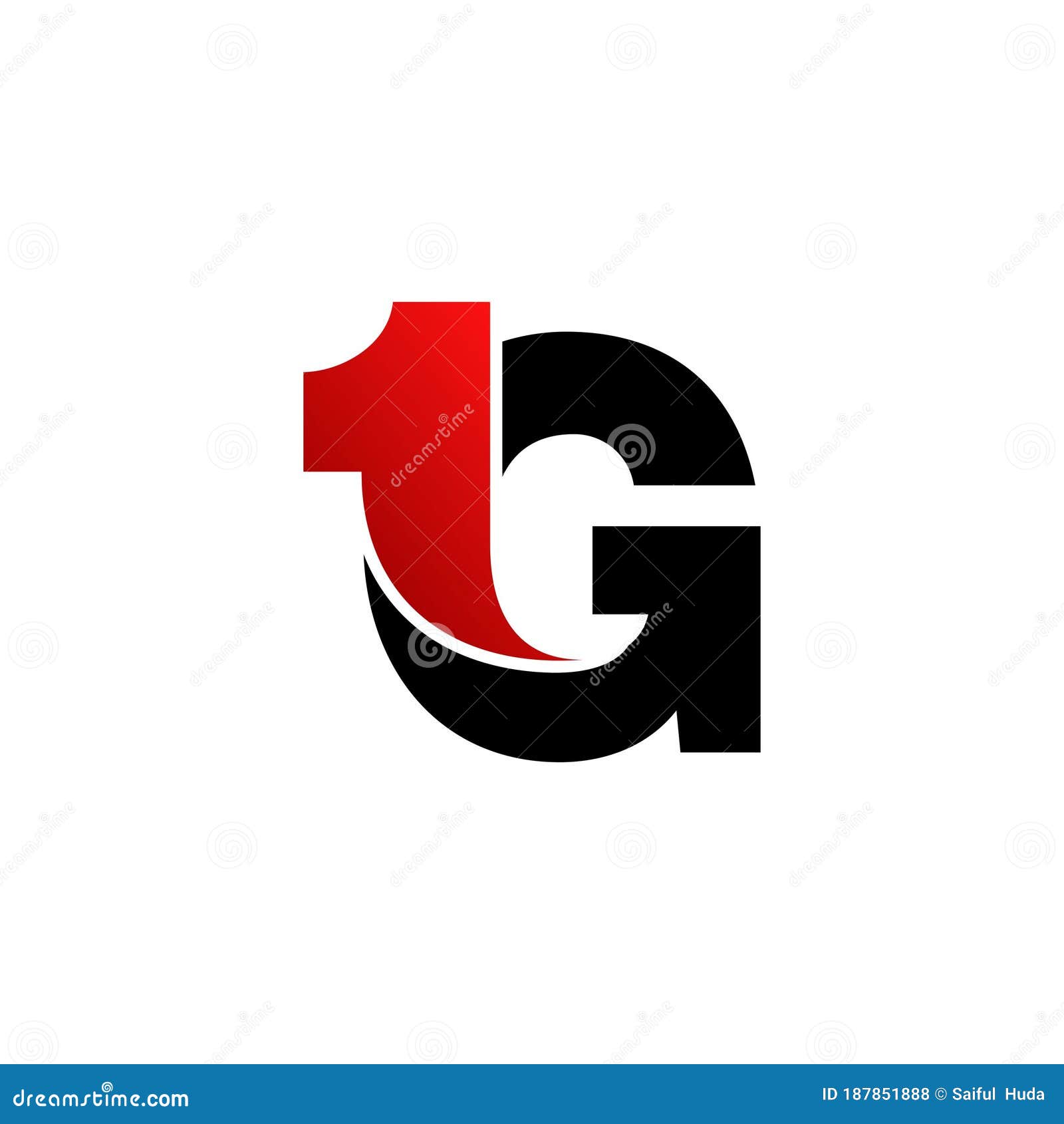 Letter 1G Monogram Logo Icon Design Vector. Stock Vector - Illustration ...
