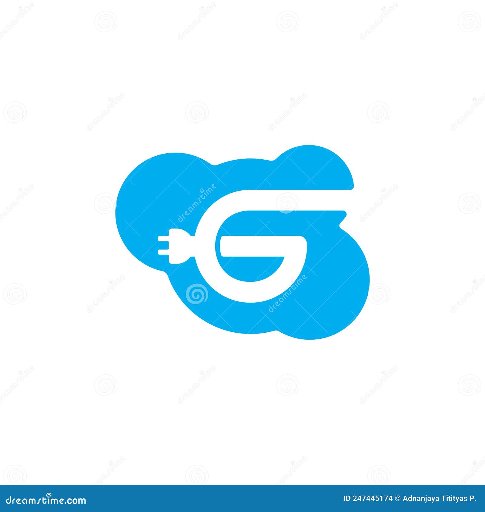 Letter G Online Cloud Data Electric Plug Symbol Logo Vector Stock ...