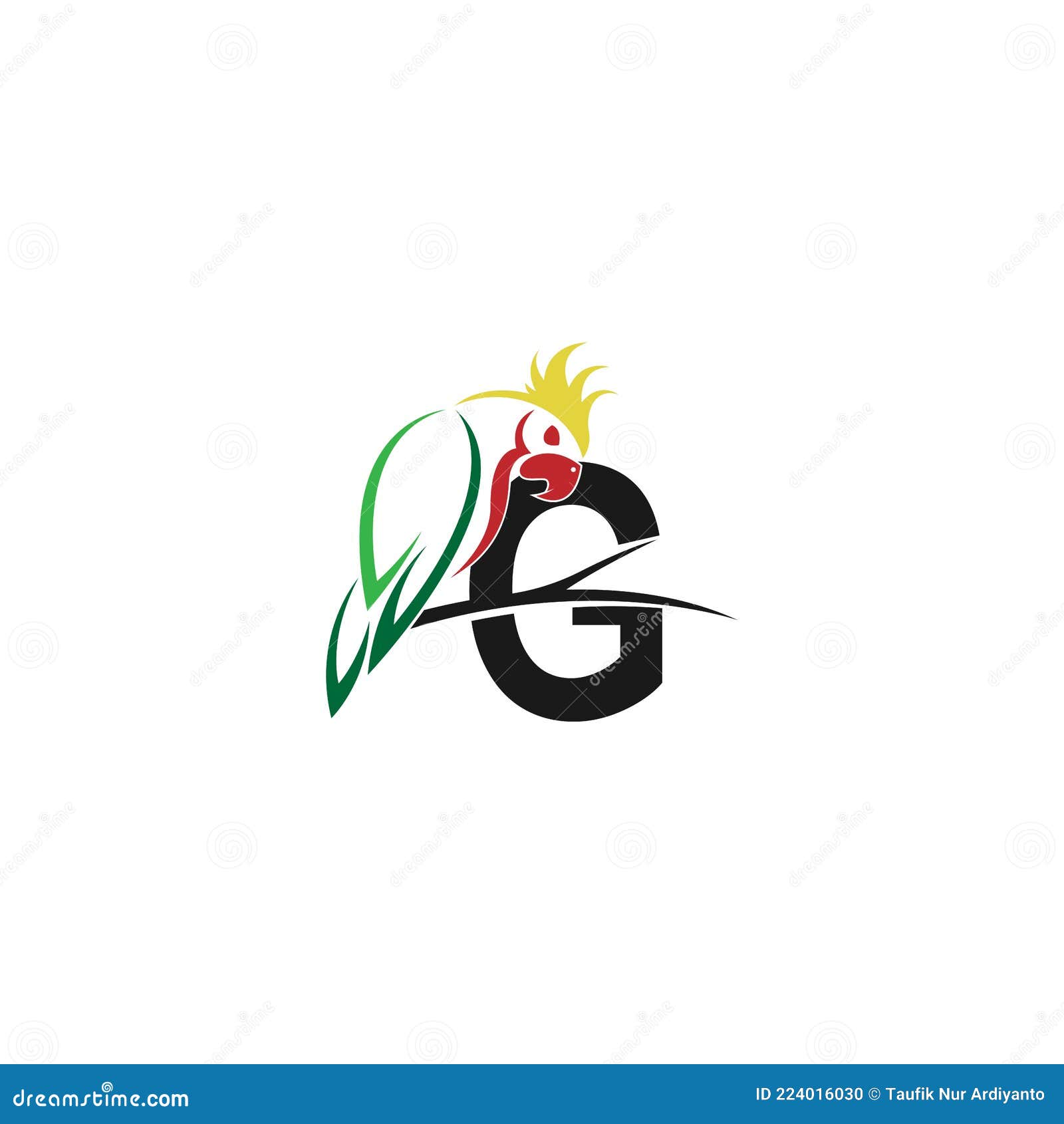 Letter G with Parrot Bird Icon Logo Design Vector Stock Vector ...
