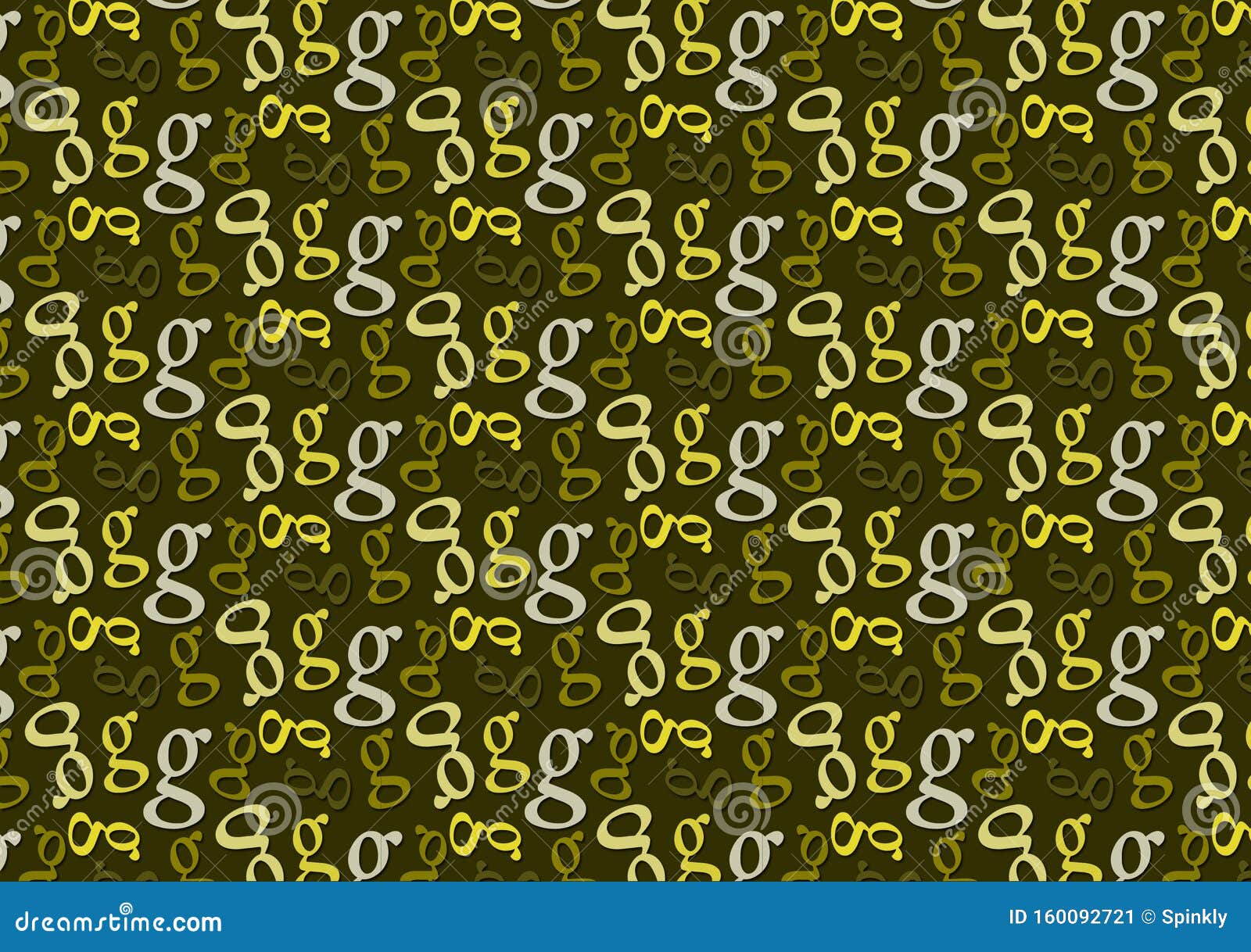 Letter G Pattern in Different Color Green Shades Pattern Stock ...