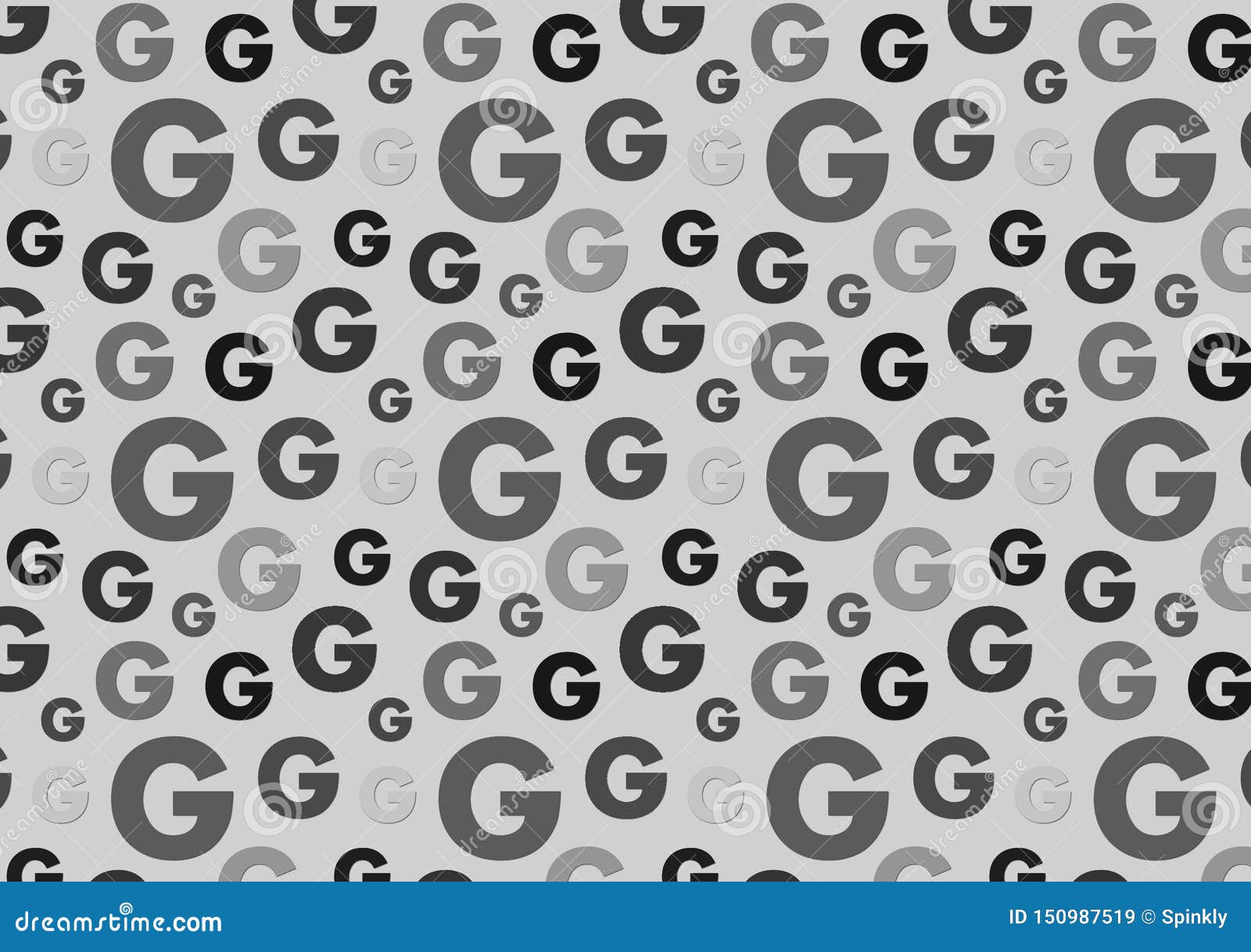 Letter G Pattern in Different Color Grey Shades Pattern Stock ...