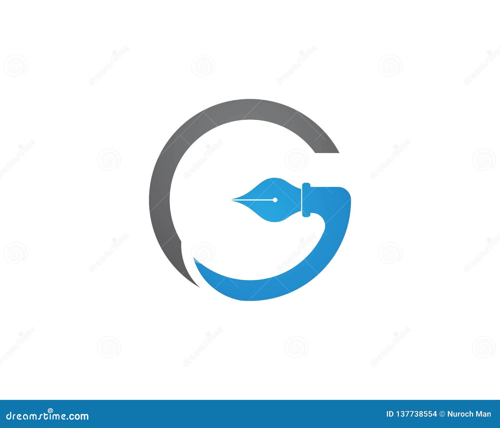 Letter G Pen Nib Logo Icon Design Stock Vector - Illustration of symbol ...