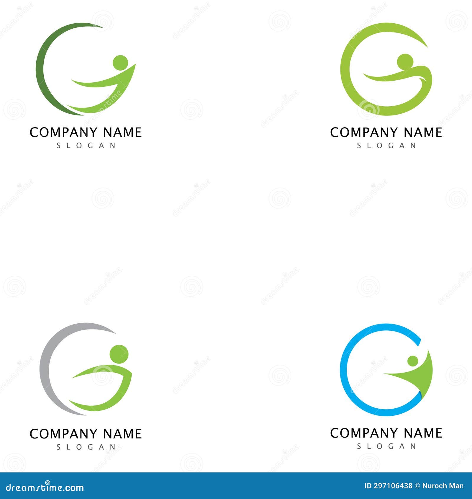 Letter G People Logo Template Icon Symbol Stock Illustration ...