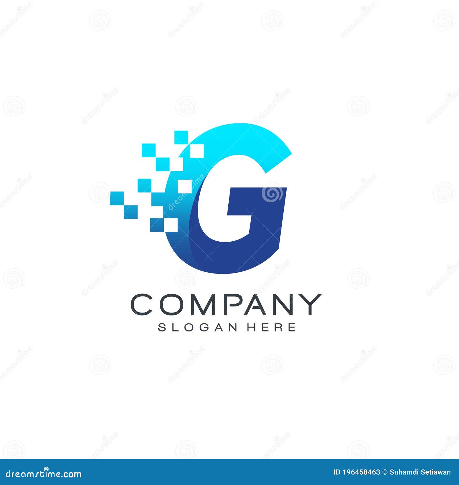 Letter G Pixel Logo, Technology and Digital Logotype Stock Vector ...