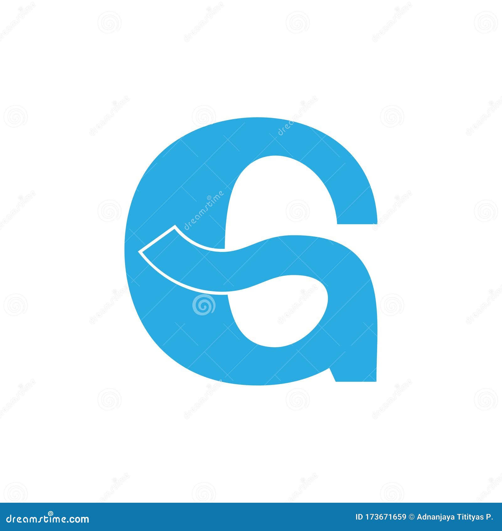 Letter G Ribbon Shape Logo Vector Stock Vector - Illustration of design ...