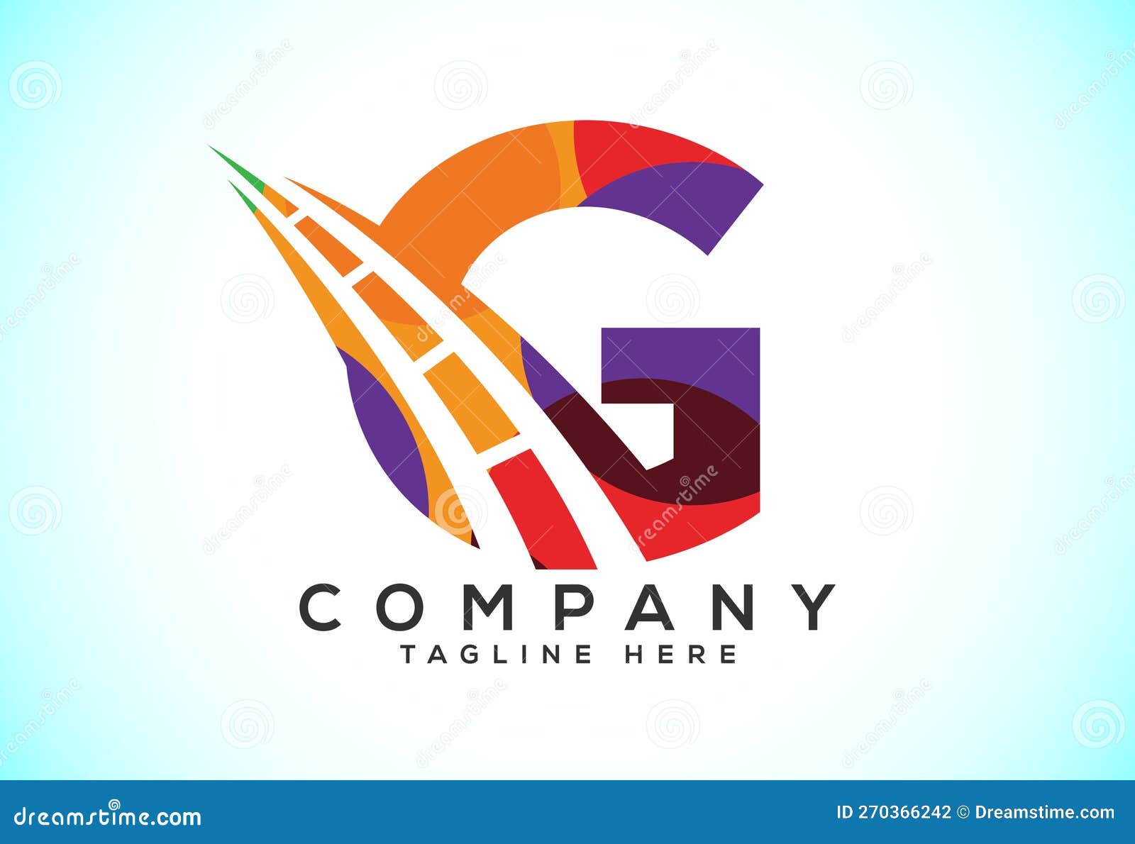 Letter G with Road Logo Sing. Polygonal Style Logo for Highway ...