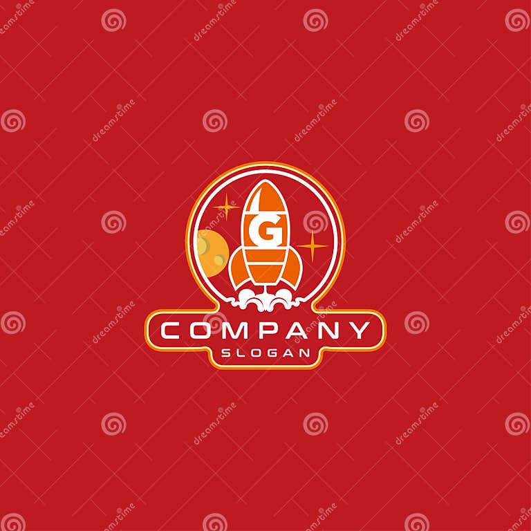 Letter G Rocket Logo Design Vector Stock Vector - Illustration of font ...