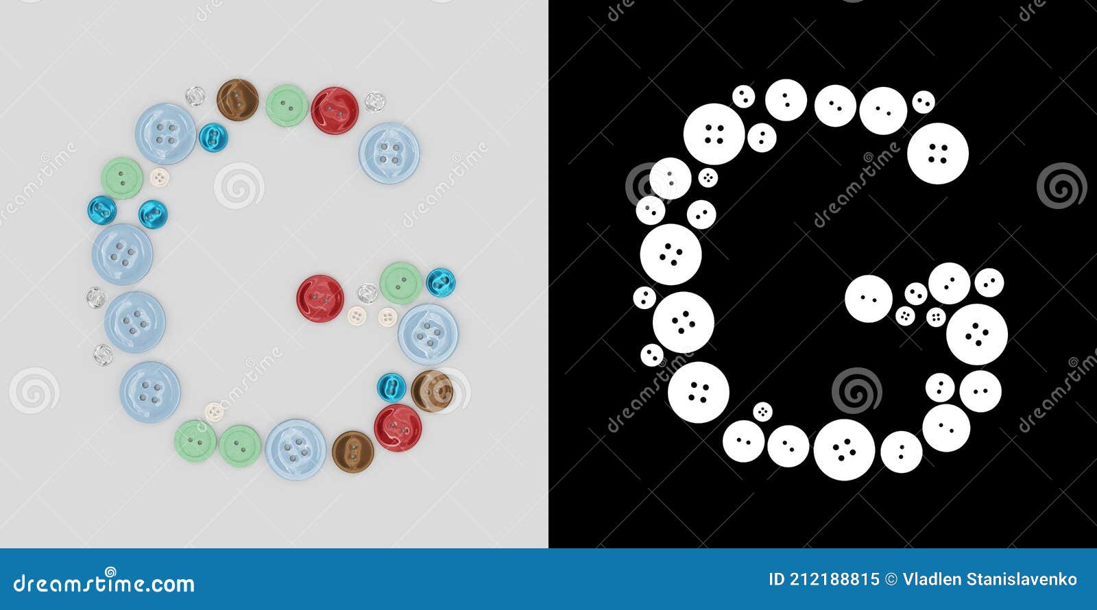 Letter I Of Sewing Button Alphabet. Alphabet From Buttons . Letter From ...