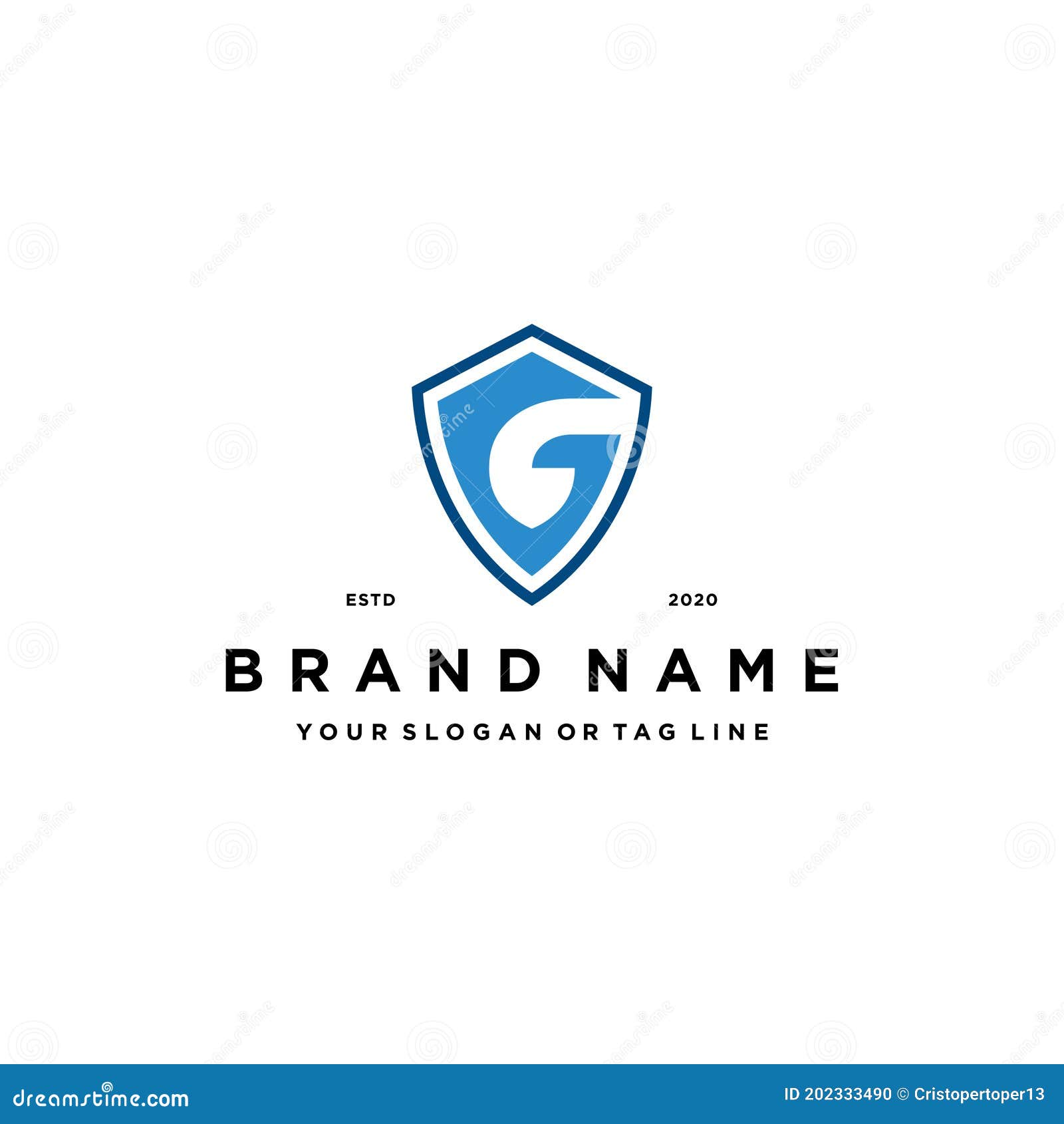 Letter G Shield Concept Logo Design Vector Stock Vector - Illustration ...
