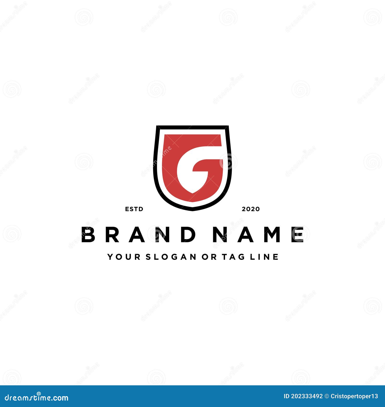 Letter G Shield Concept Logo Design Vector Stock Vector - Illustration ...