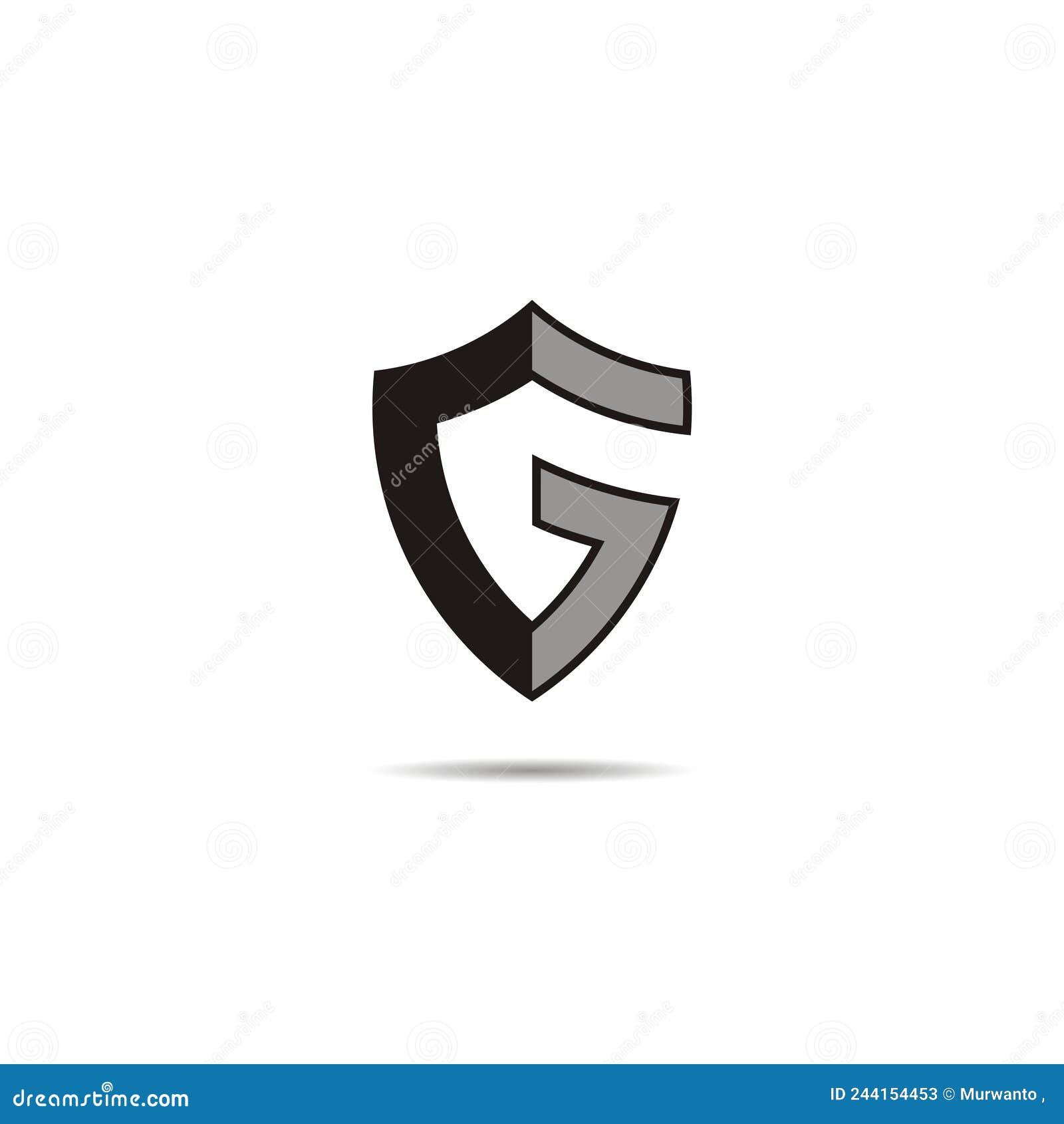 Letter G Shield Logo Design Stock Vector - Illustration of crest, line ...