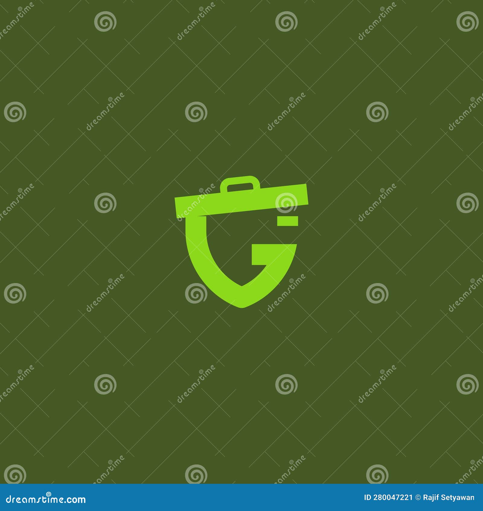 Letter G Shield Trash Bin or Trash Can Logo Design Vector Stock Vector ...
