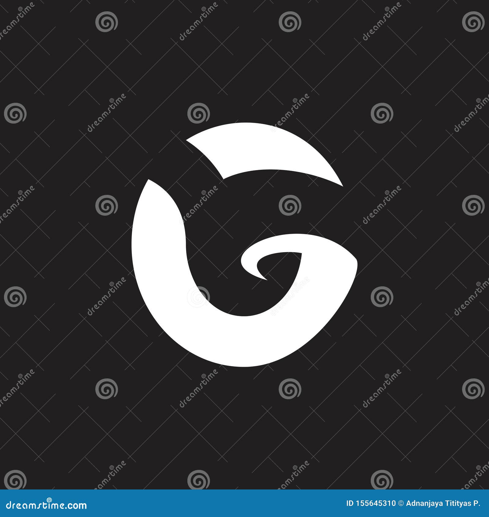 Letter G Simple Curves Geometric Logo Vector Stock Vector ...