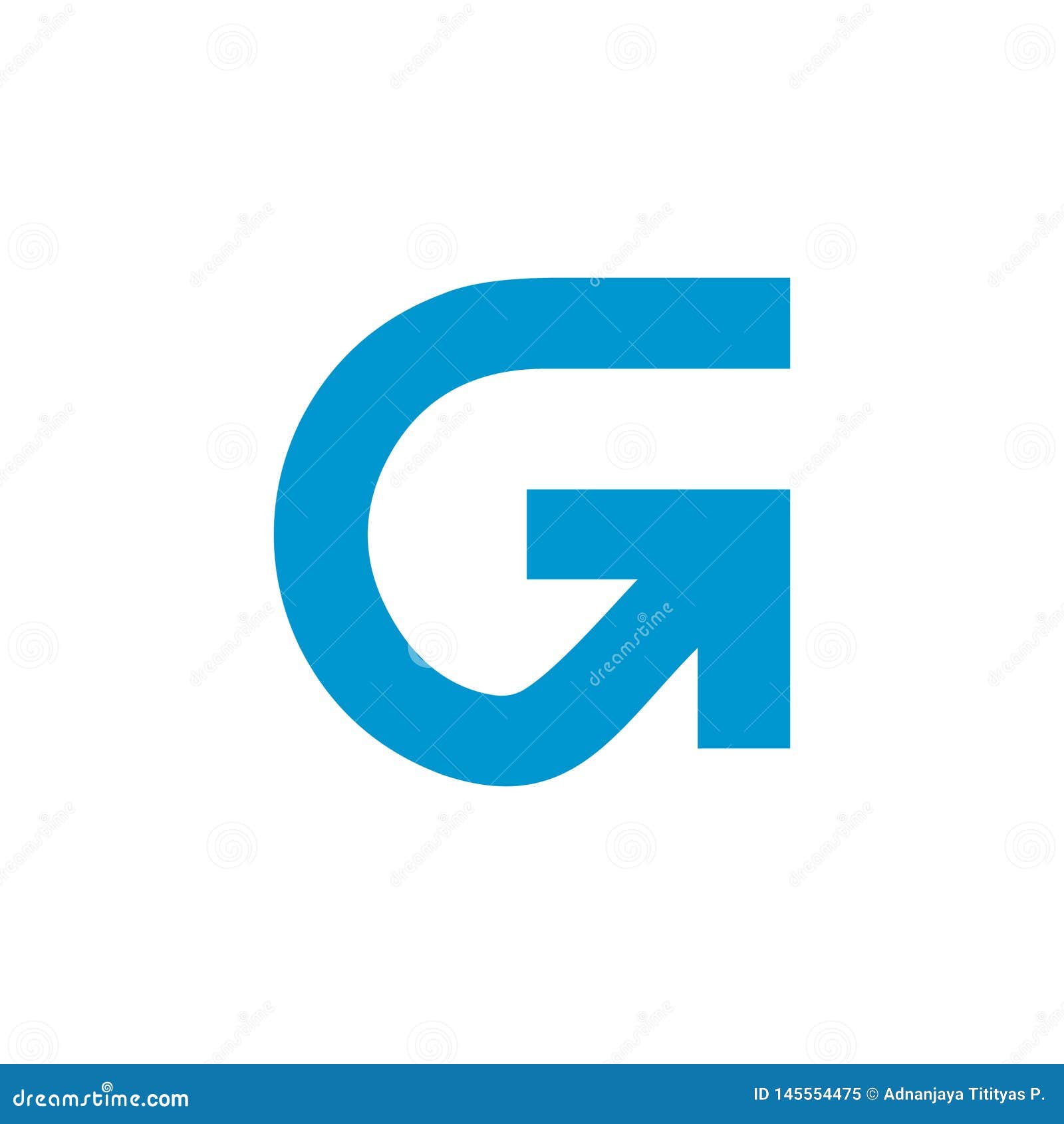 Letter G Simple Geometric Arrow Up Logo Vector Stock Vector ...