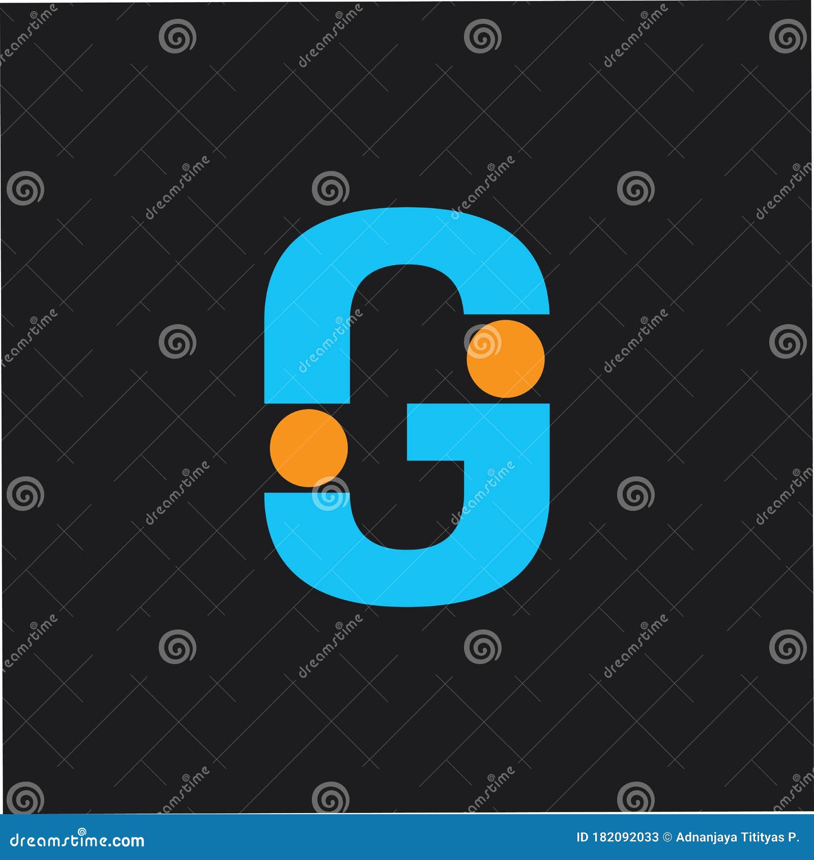 Letter G Simple Geometric Dots Design Logo Vector Stock Vector ...