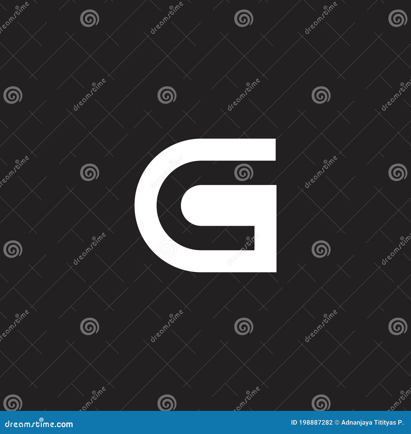 Letter G Simple Geometric Flat Design Logo Vector Stock Vector ...
