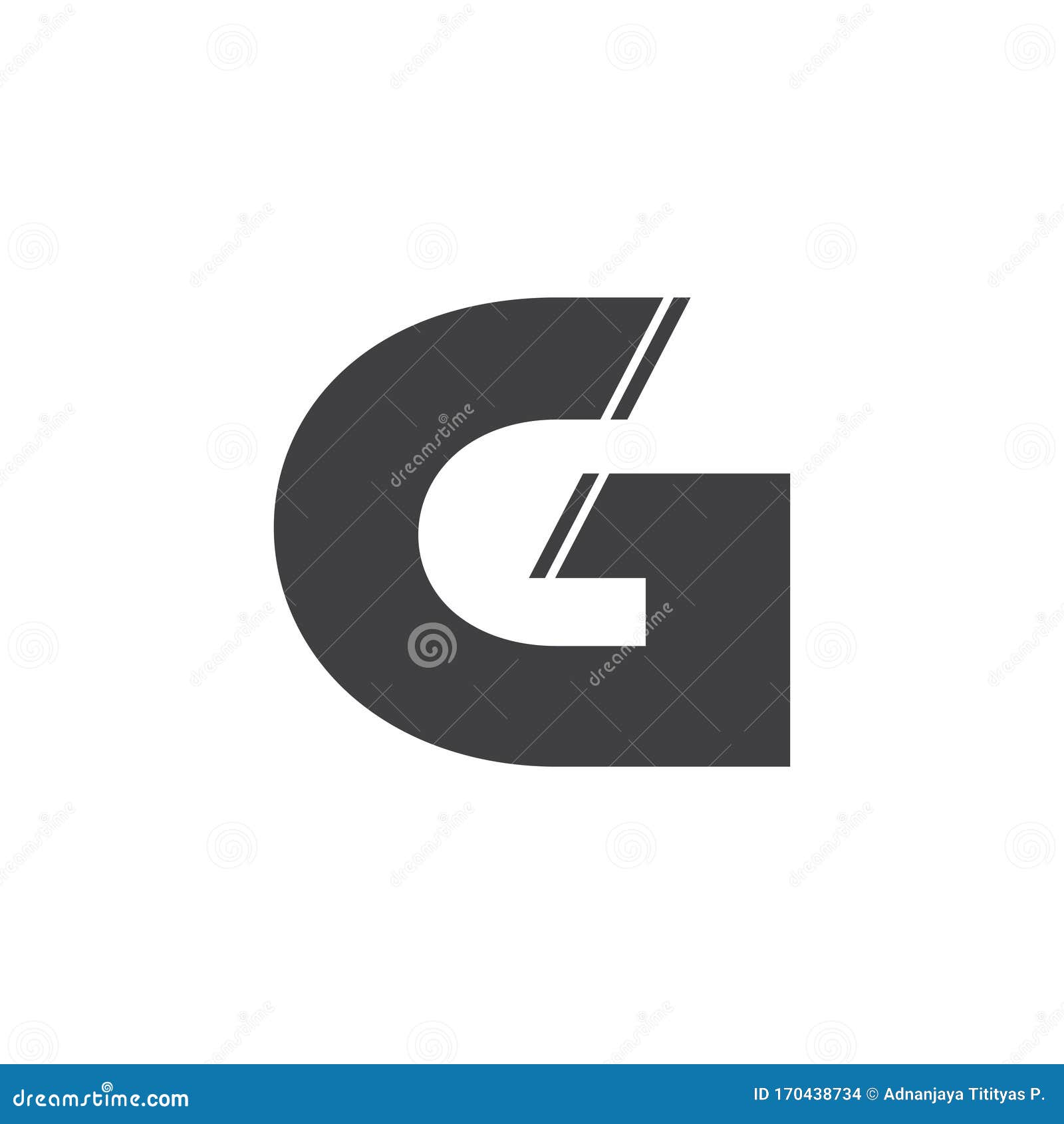 Letter G Simple Geometric Logo Vector Stock Vector - Illustration of ...
