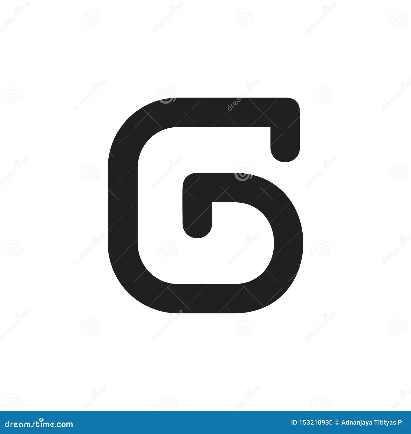 Letter G Simple Line Cute Design Logo Vector Stock Vector ...