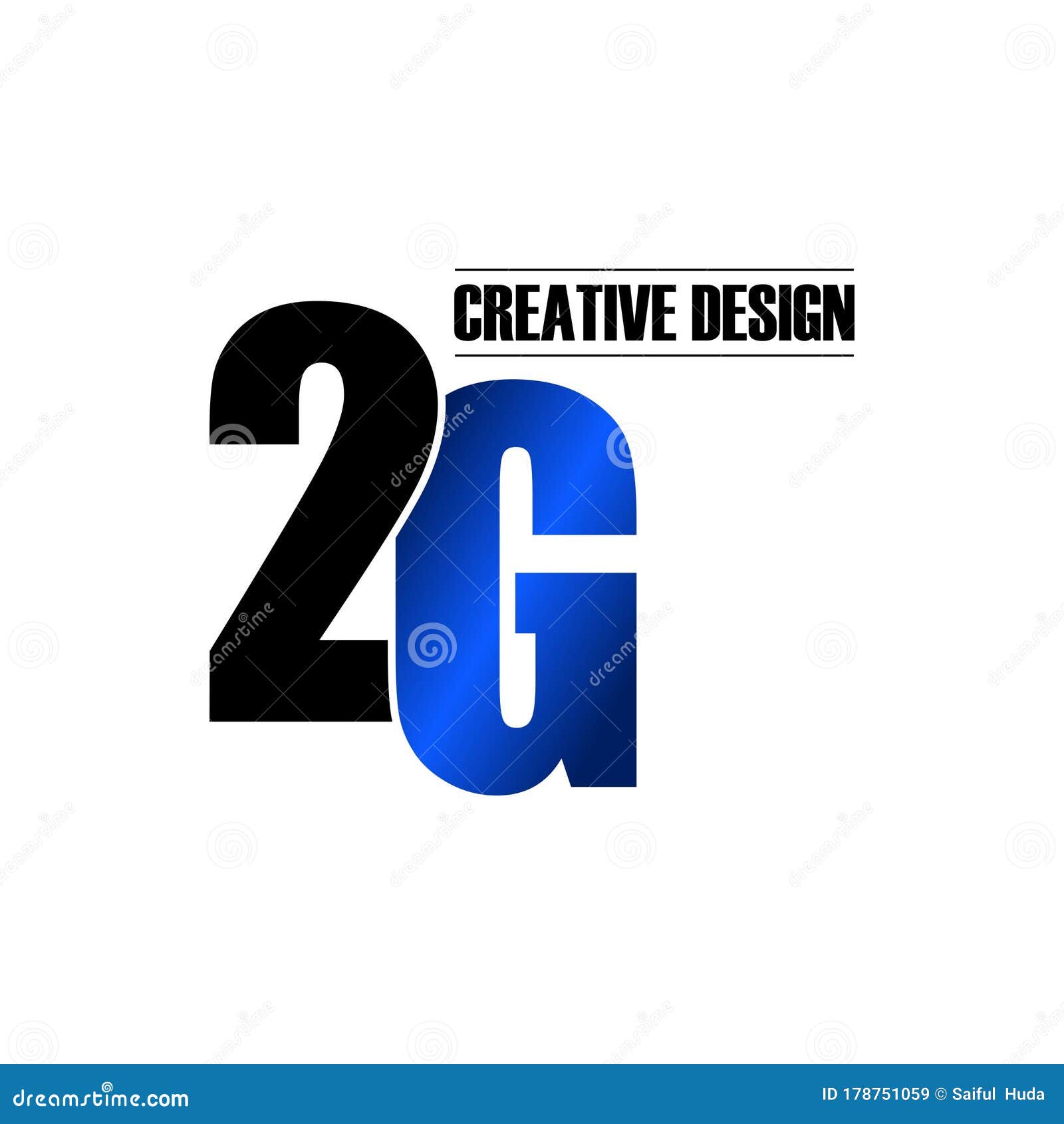 Letter 2G Simple Logo Icon Design Vector Stock Vector - Illustration of ...