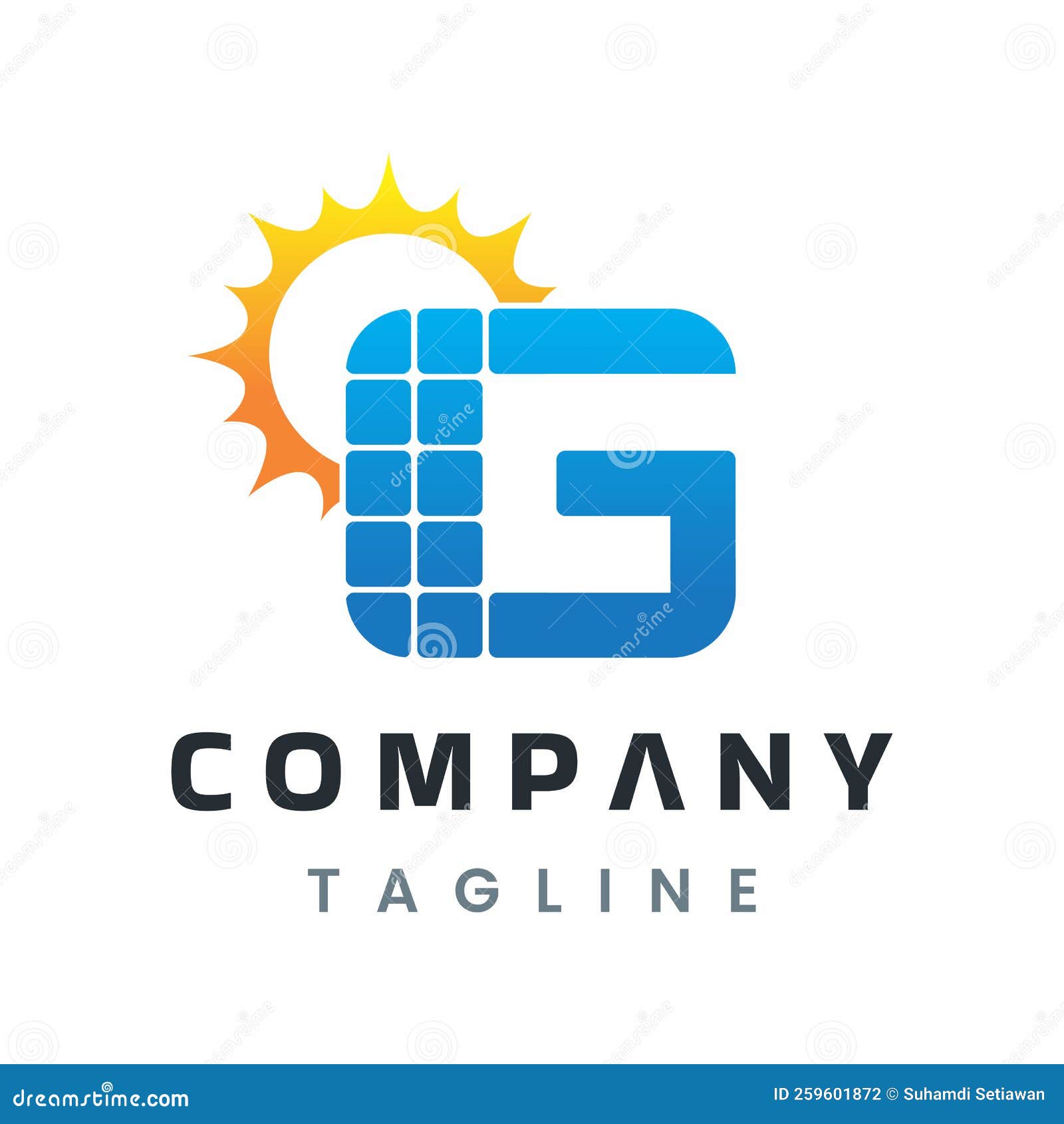 Letter G Solar Energy Logo, Solar Power Panel Design Stock Vector ...