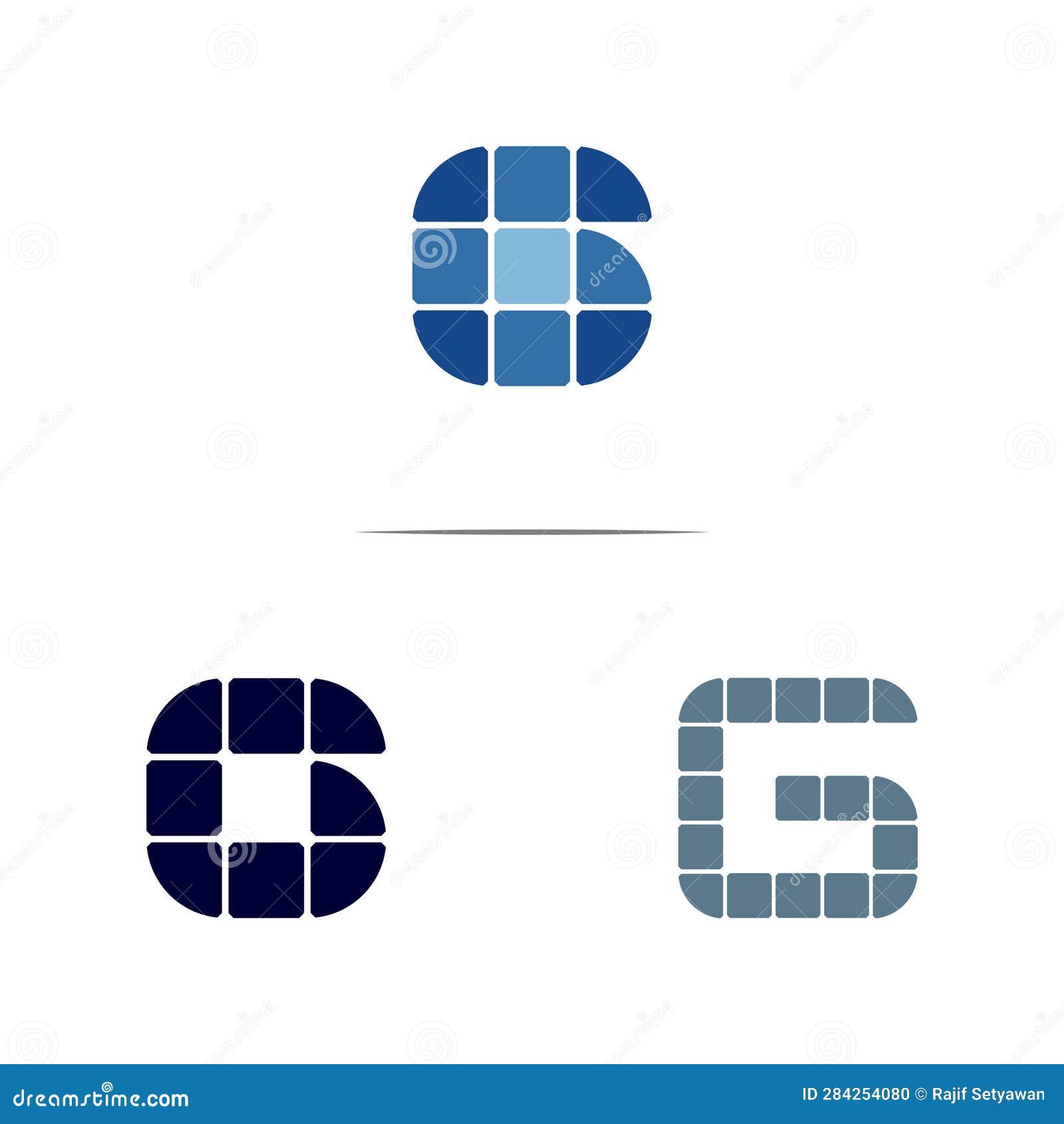 Letter G or 6 Solar Panel Logo Design Stock Vector - Illustration of ...