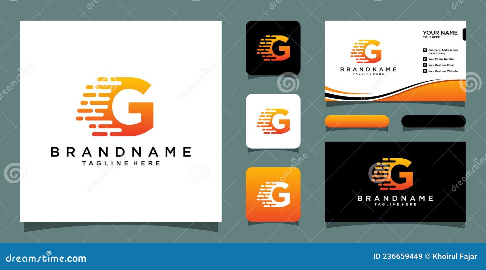 Letter G Speed Logo Design Template Premium Vector Stock Vector ...