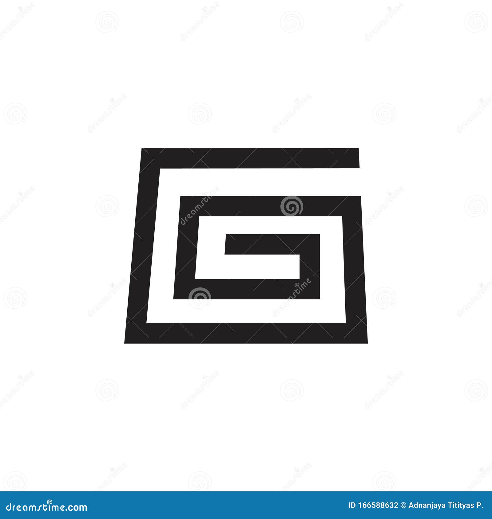 Letter G Spiral Geometric Line Design Symbol Vector Stock Vector ...