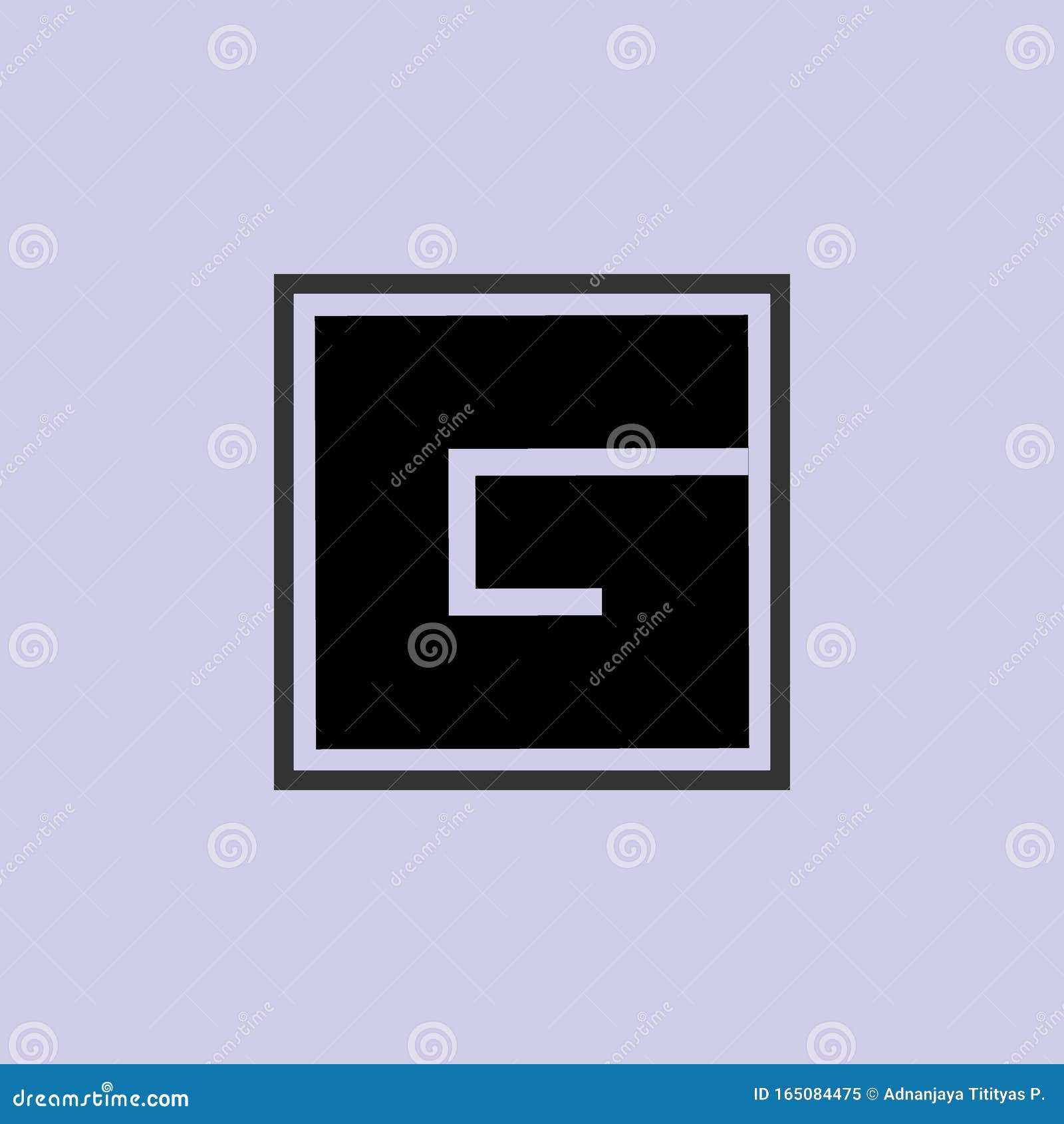 Letter G Square Geometric Logo Vector Stock Vector - Illustration of ...