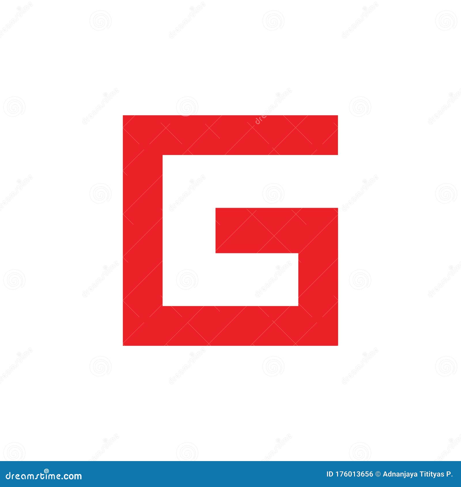 Letter G Square Geometric Logo Vector Stock Vector - Illustration of ...