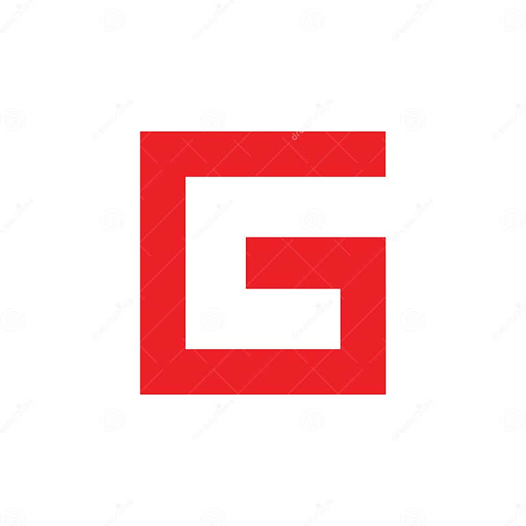 Letter G Square Geometric Logo Vector Stock Vector - Illustration of ...