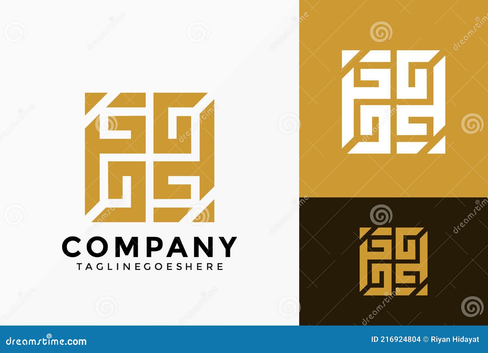 Letter G Square Logo Vector Design. Abstract Emblem, Designs Concept ...
