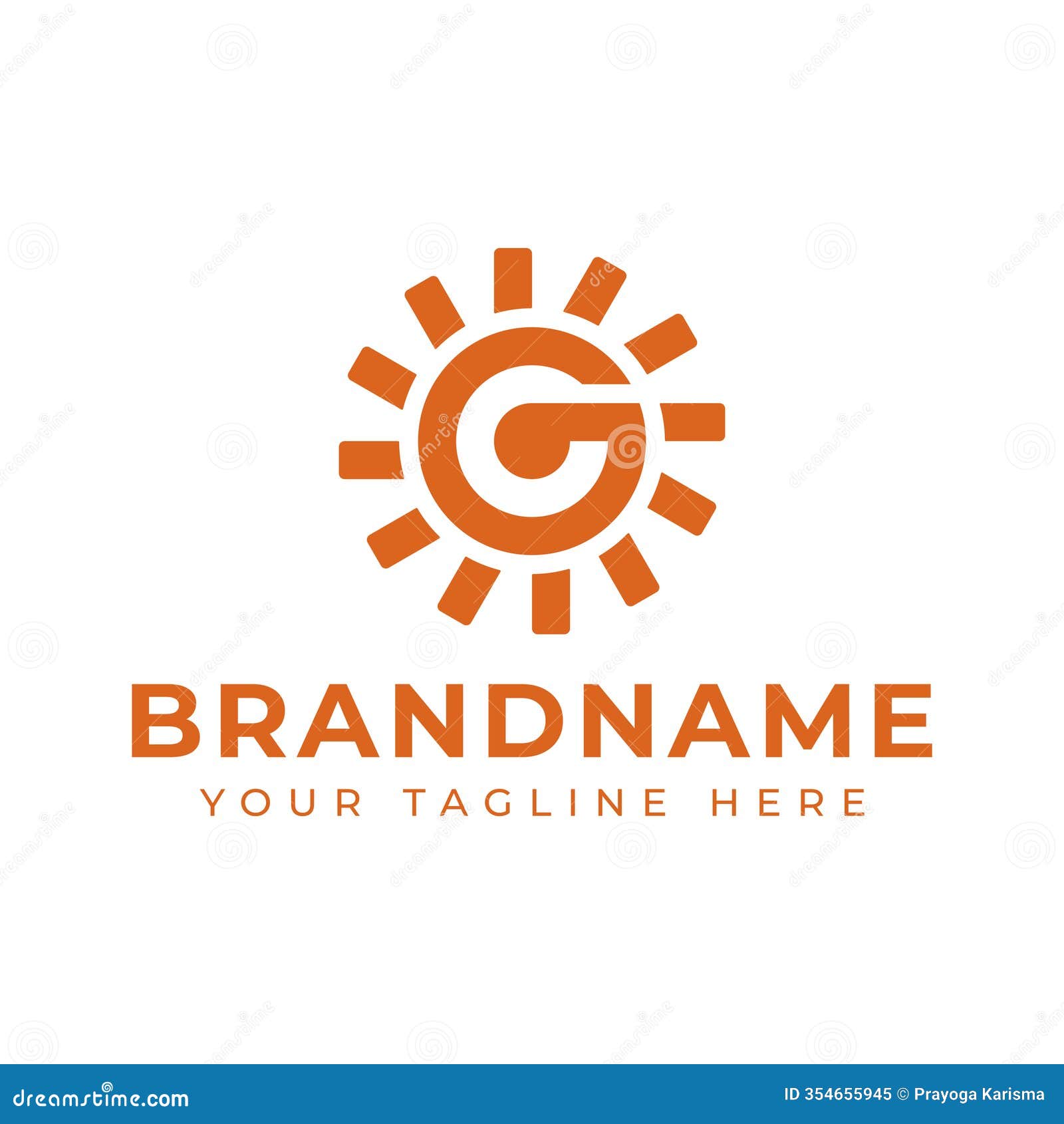 Letter G Sun Logo, Symbolizing Energy, Growth, and Innovation Stock ...